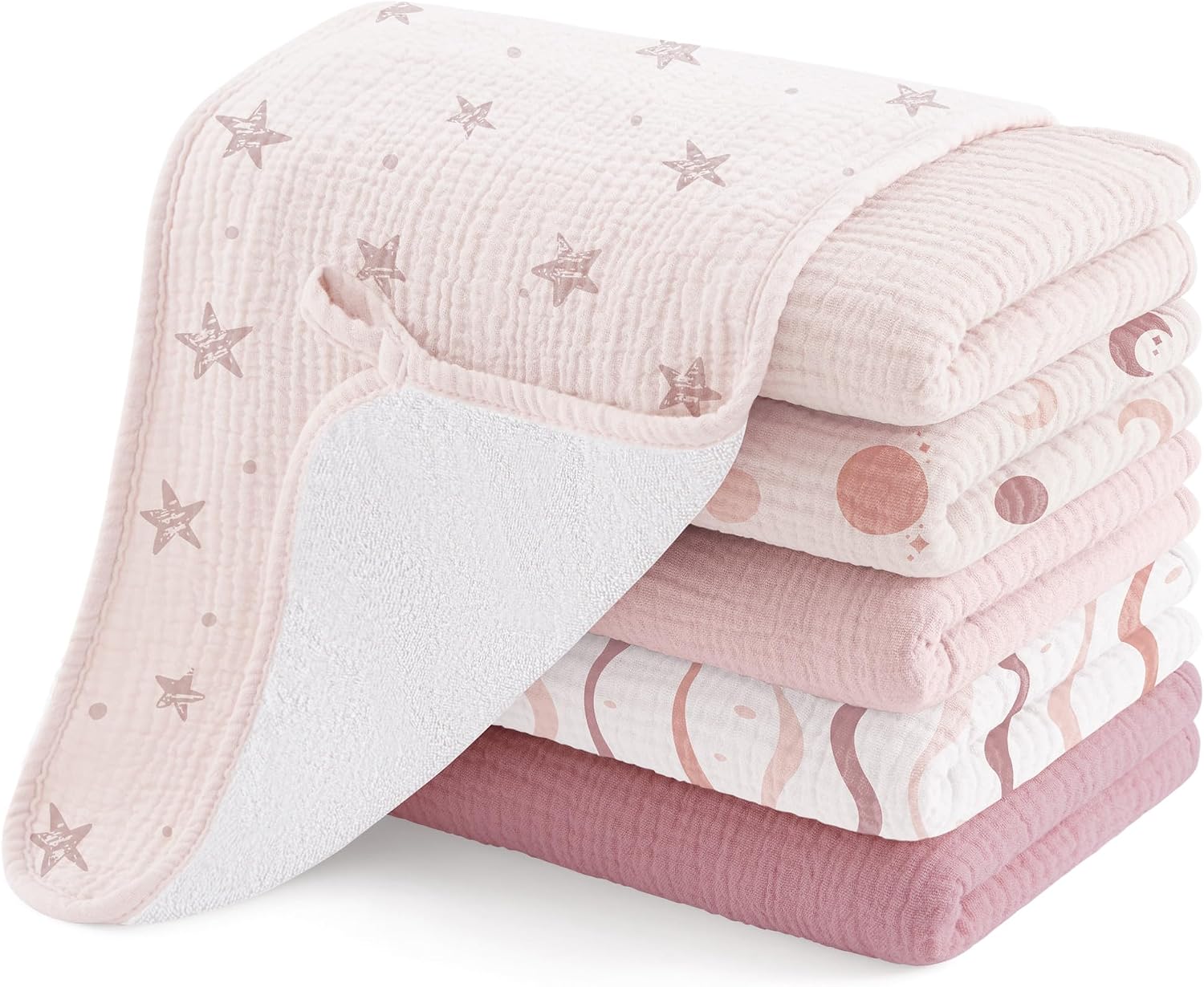 Susurration Muslin Burp Cloths Sets 6 Pack 20x10inch Large Burping ...