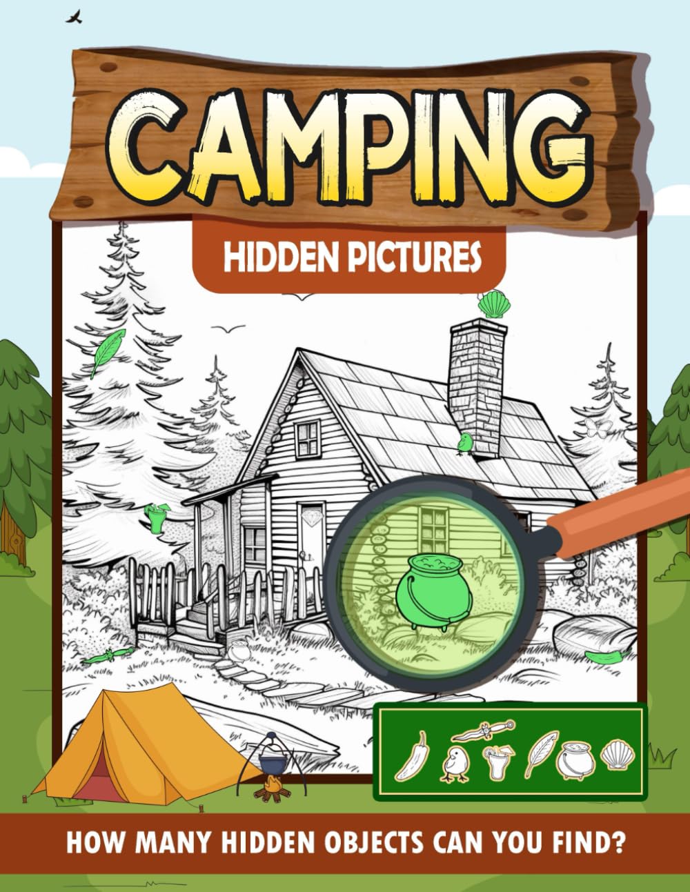 Camping Hidden Picture: Funny Camping Hidden Object Puzzles, Activity ...