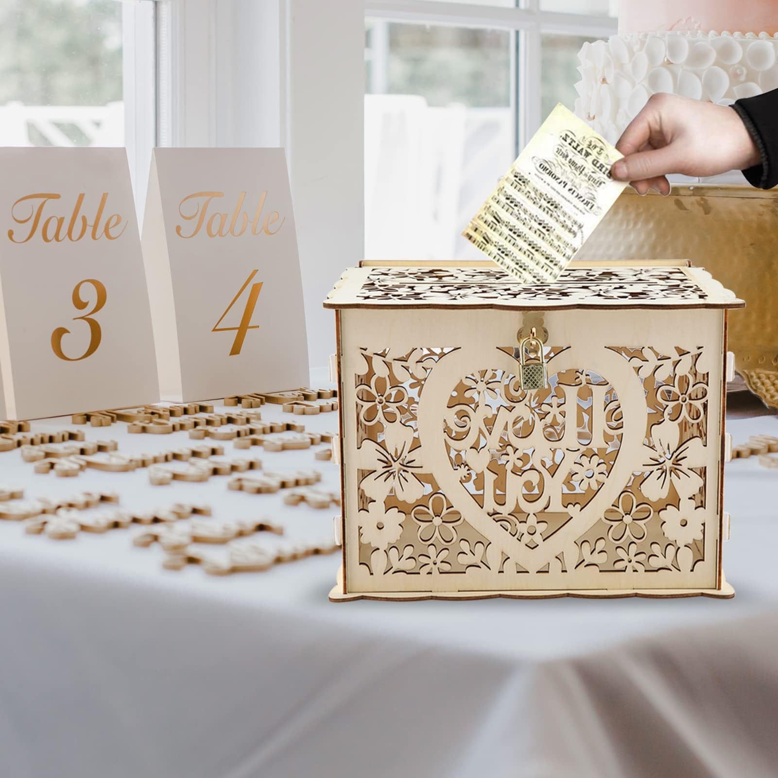 Vintage Wedding Money Boxes White Distressed Vintage Wedding Card Box