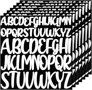 Amazon.com: 416pcs 8 Sheets Letter Stickers, 1 inch 2 inch Large ...