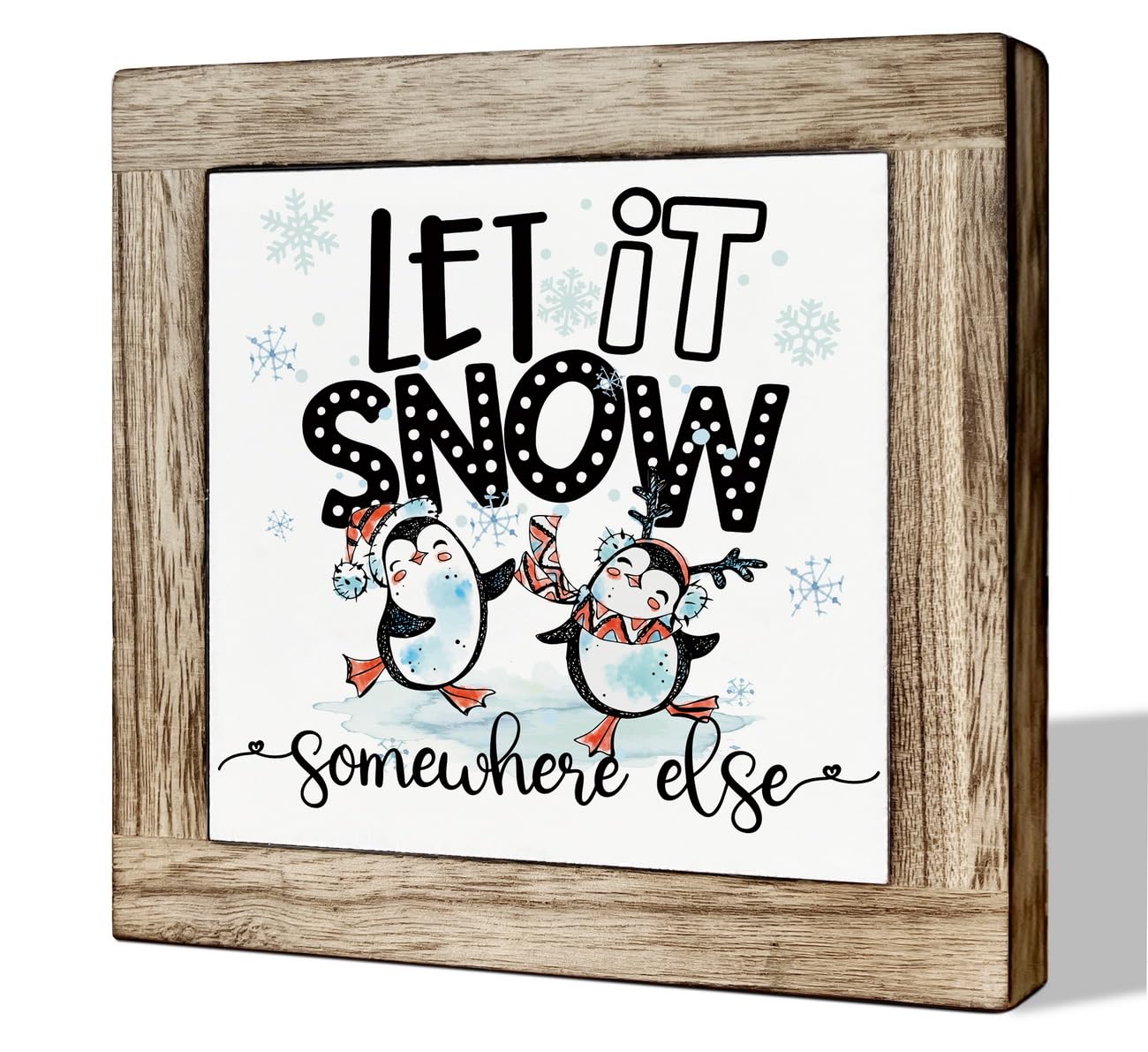 Amazon.com : Winter Wood Sign, Wooden Box Signs for Home Decor, Welcome ...