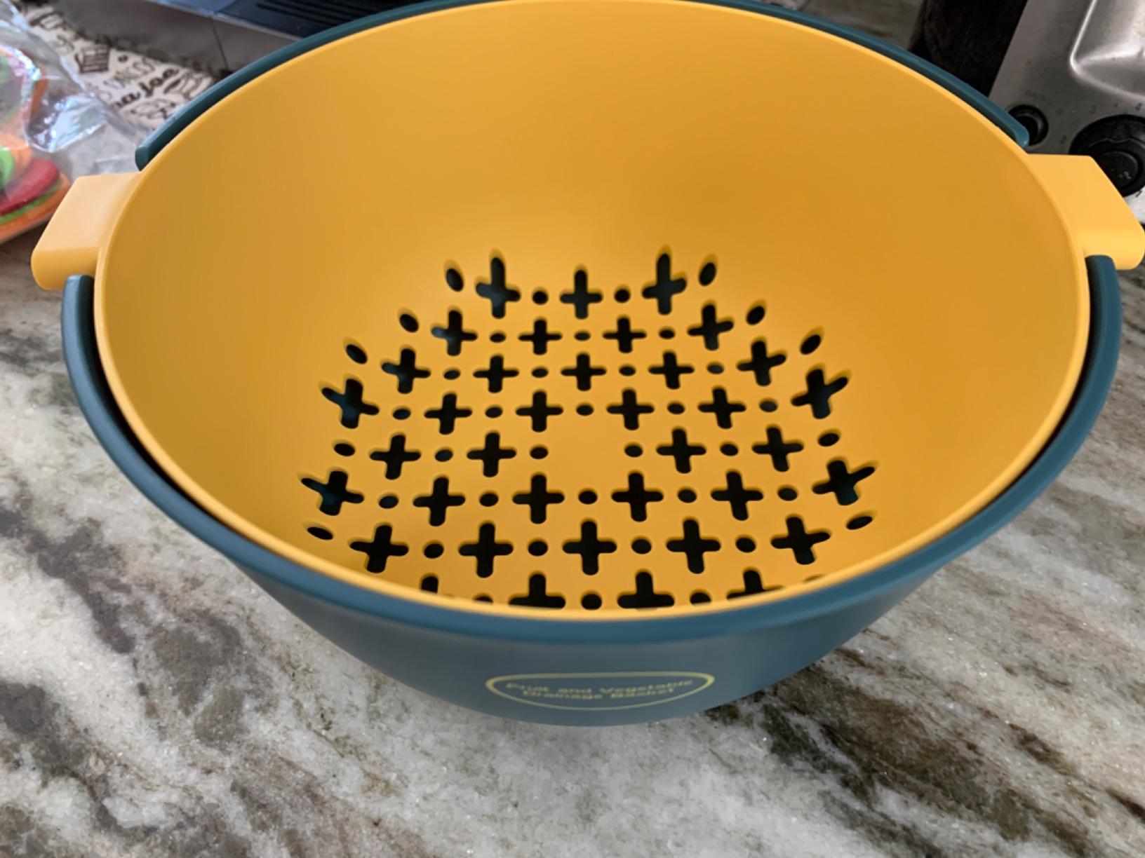 Amazon.com: Washing Colander Bowl Sets,2-in-1 Food Strainers with Long ...
