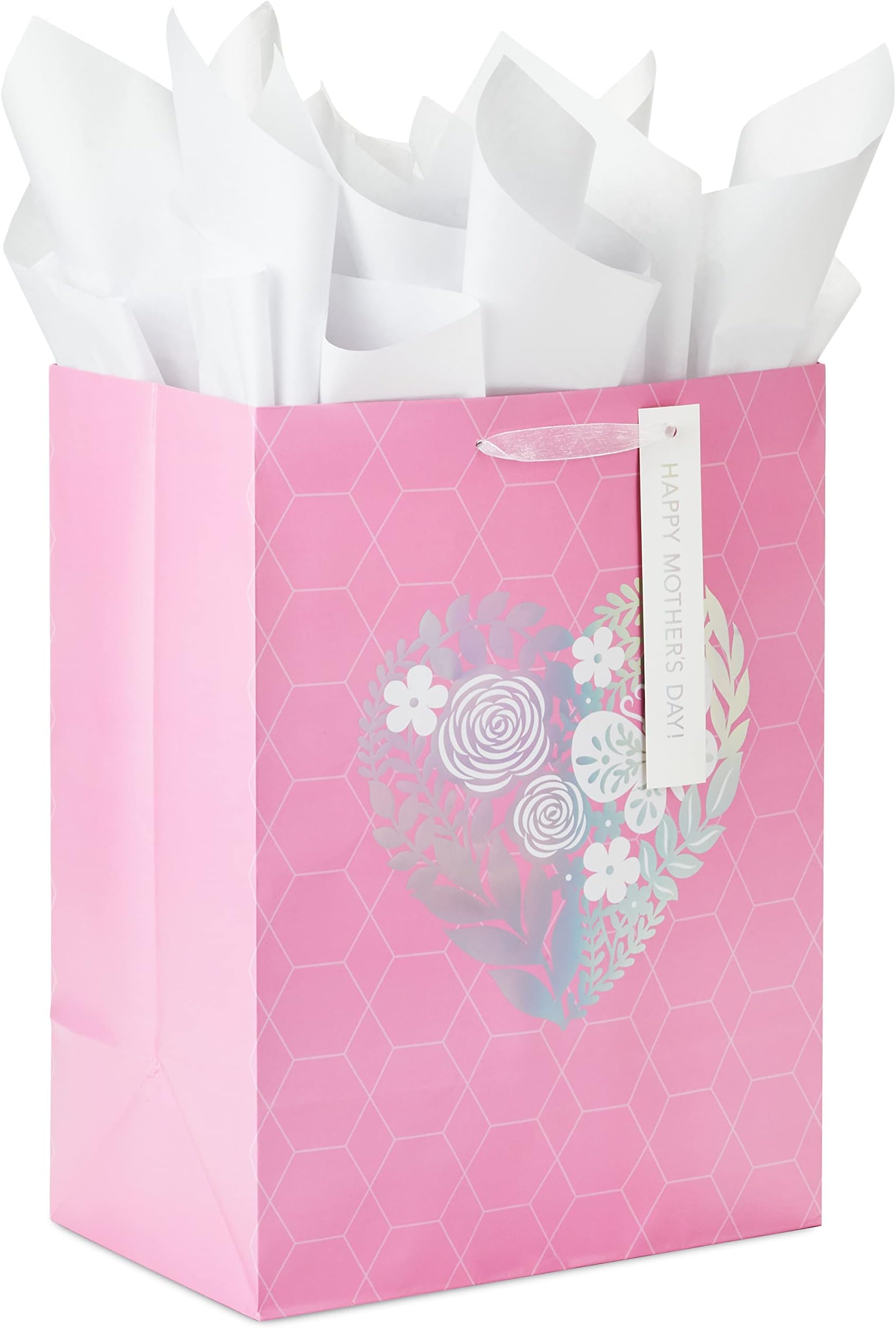 Amazon.com: Hallmark 13" Large Mother's Day Gift Bag with Tissue Paper ...