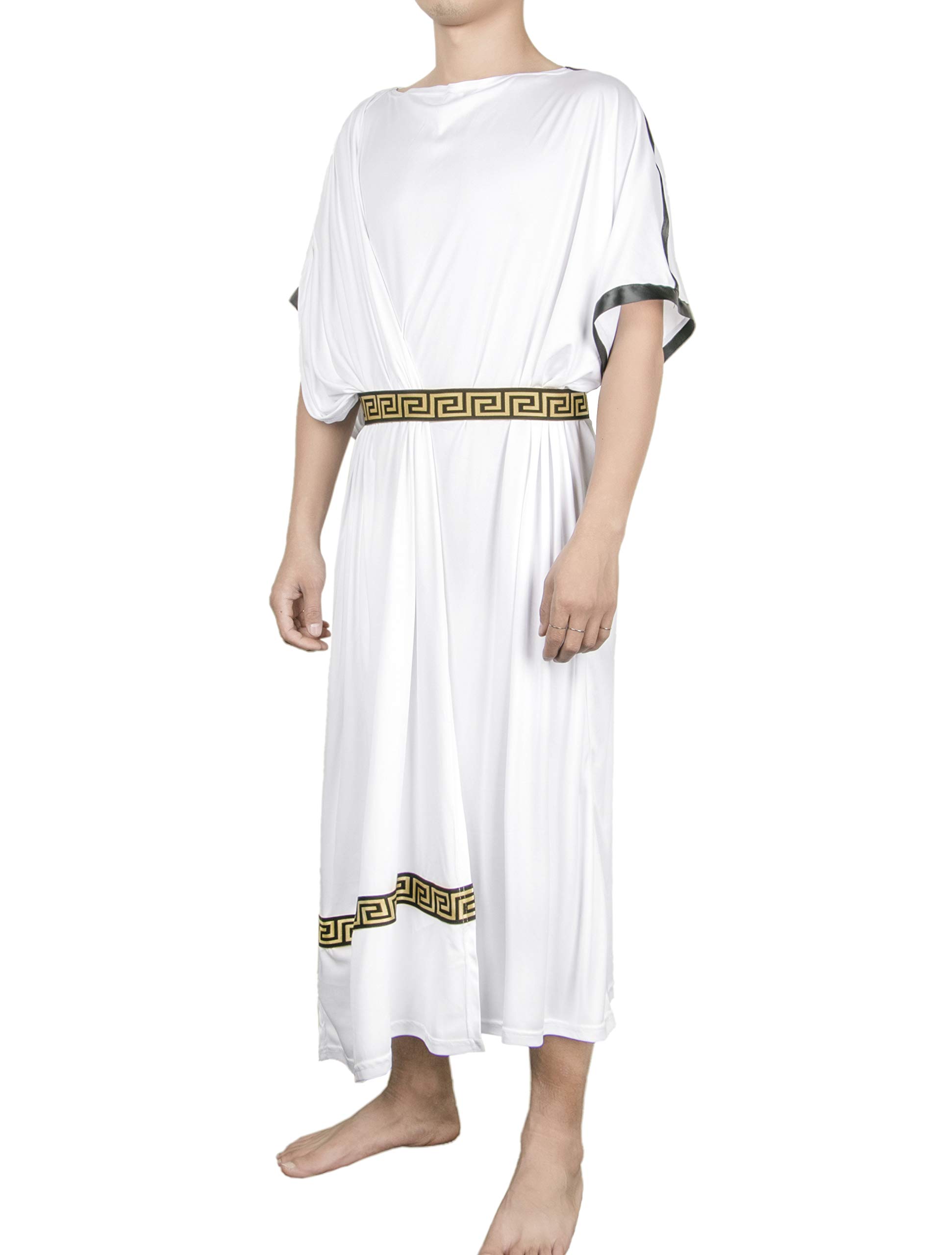 Buy Men's Deluxe Classic Toga Costume Set Including Tunic, Belt, and ...