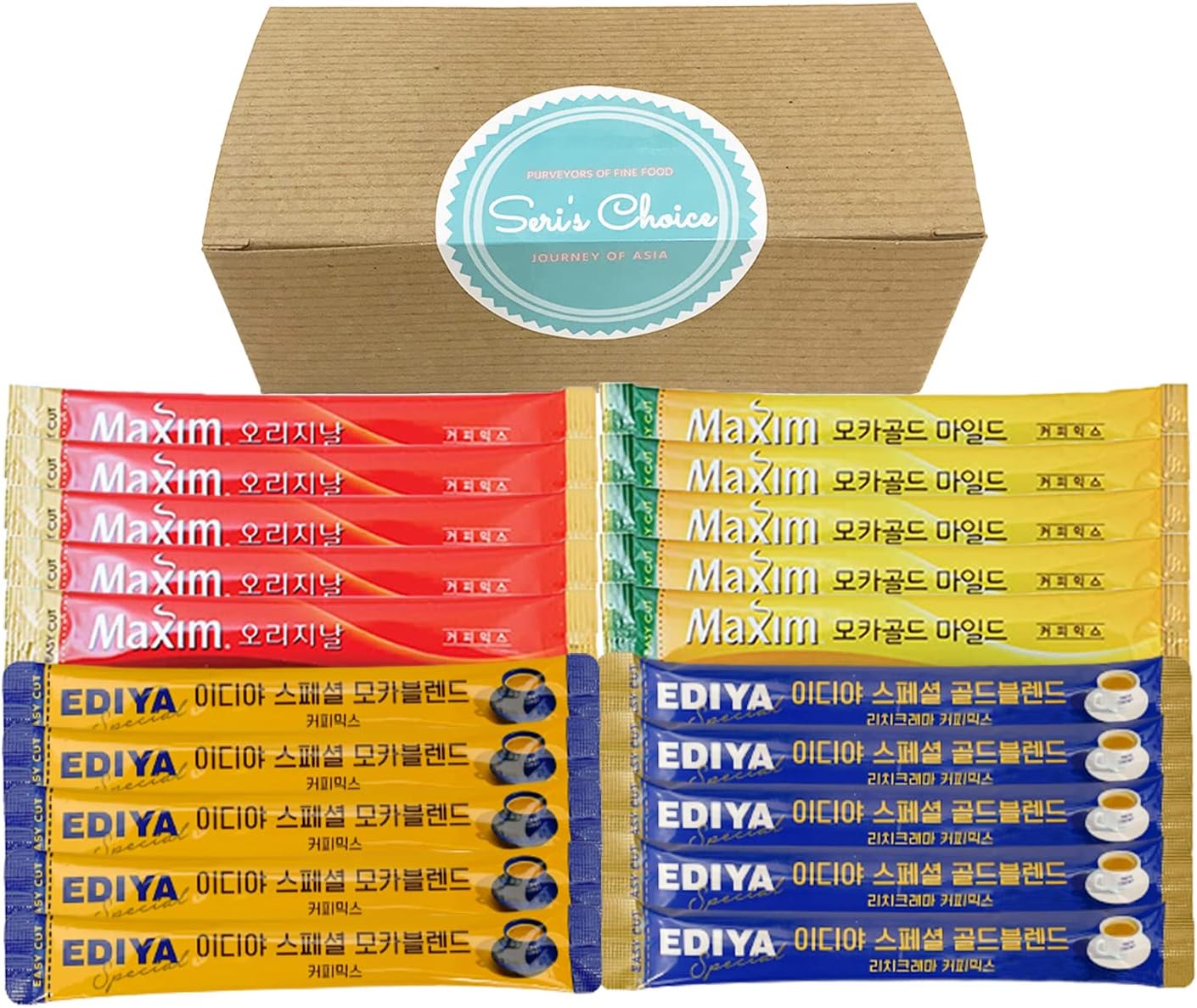 Amazon.com : Maxim Supreme Gold Coffee - Korean Maxim 3 in 1 Instant ...