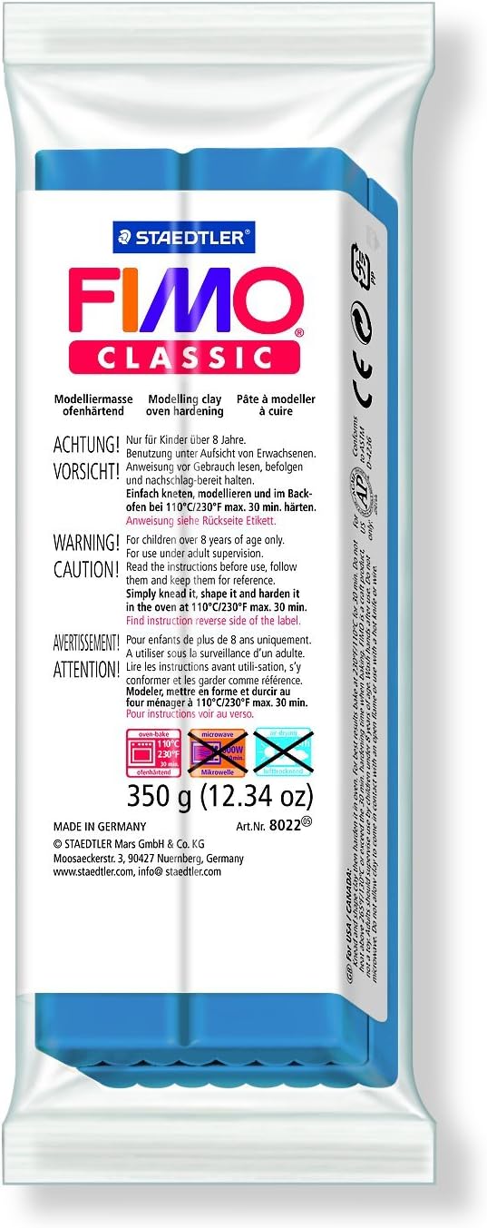 Amazon.com : Staedtler Fimo Classic Modelling Clay, 350 g - Blue : Arts ...