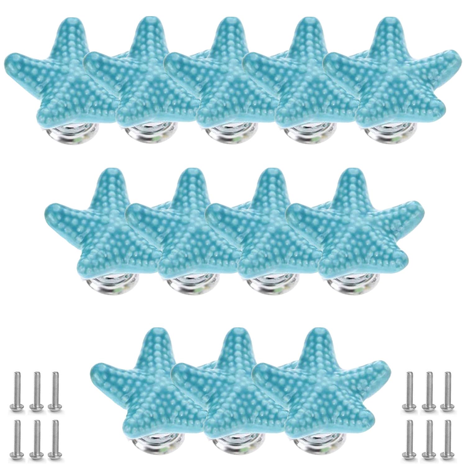 Starfish Drawer Knobs Coastal Kitchen Cabinet Knos Beach Themeb Knob ...