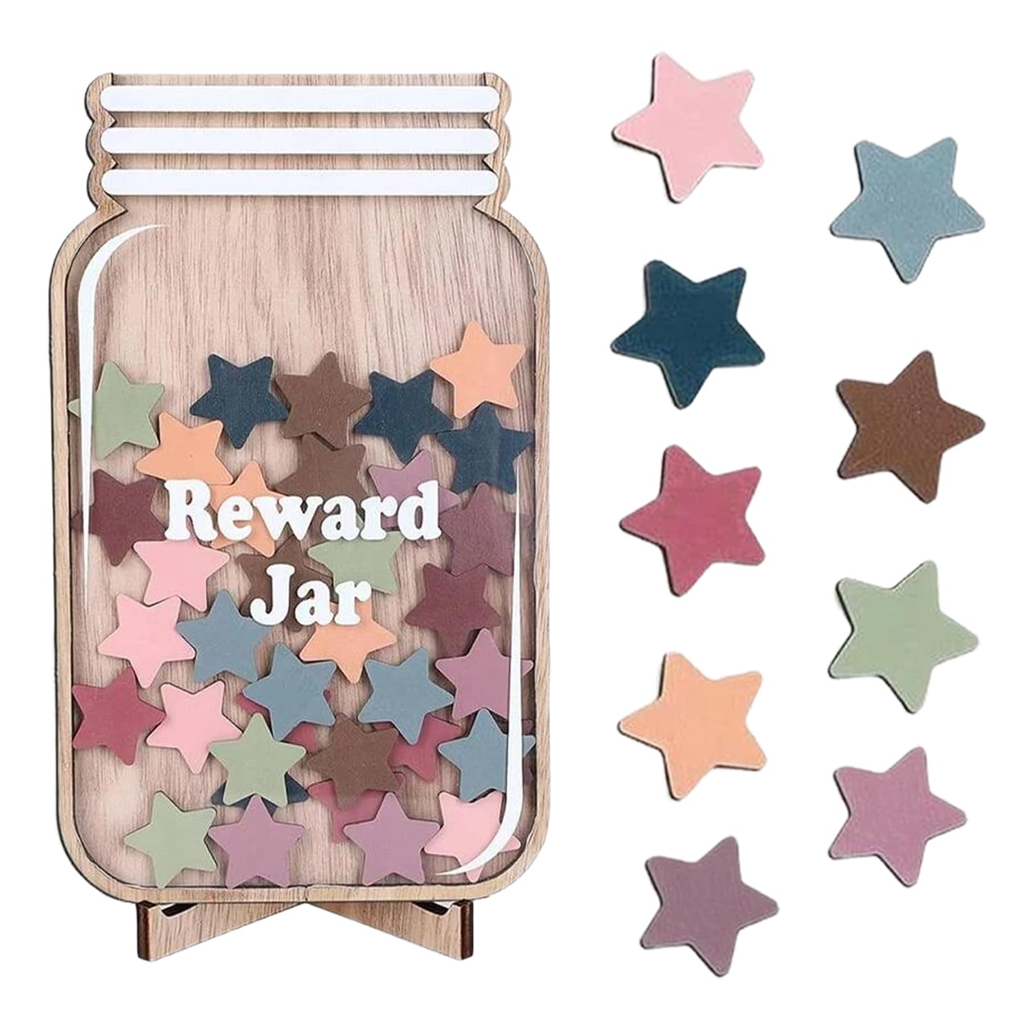 Reward Jar with Star Tokens, Reward Charts for Children Behaviour Star ...