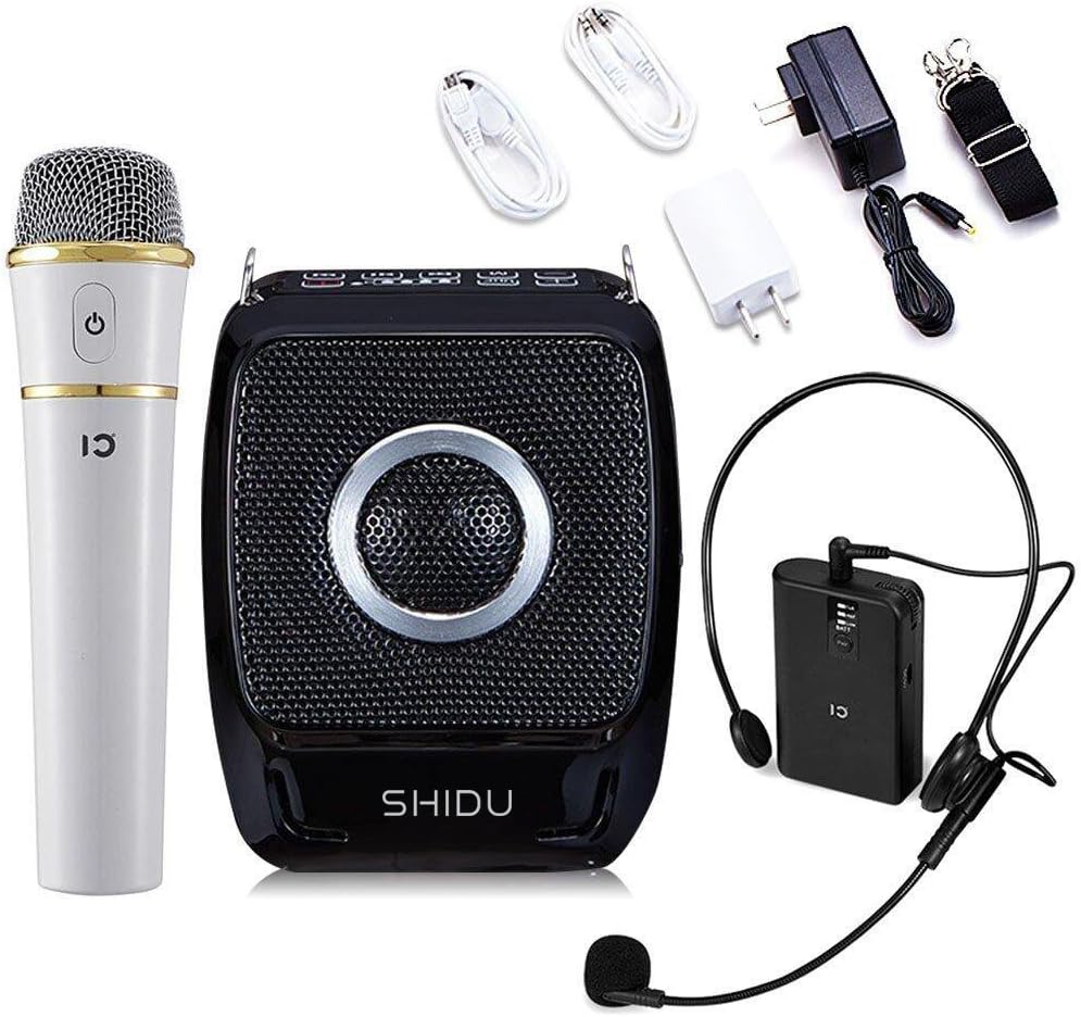 Amazon.com: Portable PA System, Bluetooth Speaker with Microphone, 2 ...