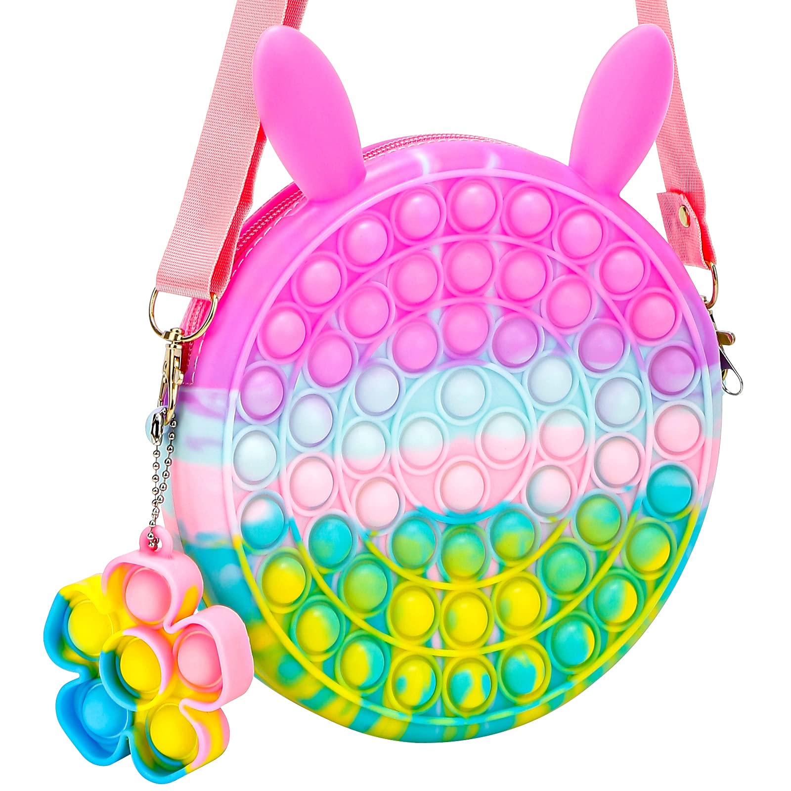 Itechjoy Pop Fidget Toys Bag Easter Gift Popit Shoulder Purse ...