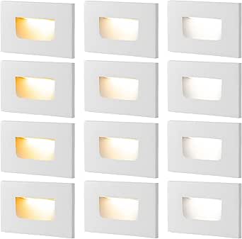 FTL 12-Pack Outdoor Step Lights LED Indoor, 12V 3000K/4000K/5000K Color ...