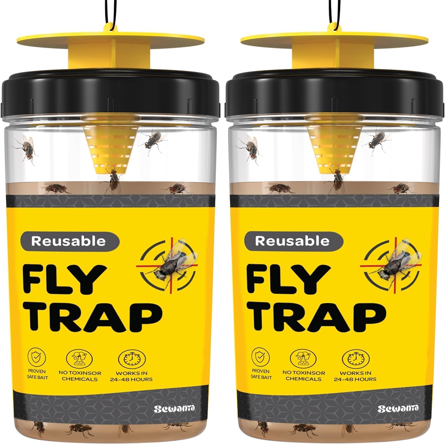 Amazon.com : Outdoor Fly Trap [Set of 3] Fly Traps Outdoor with ...