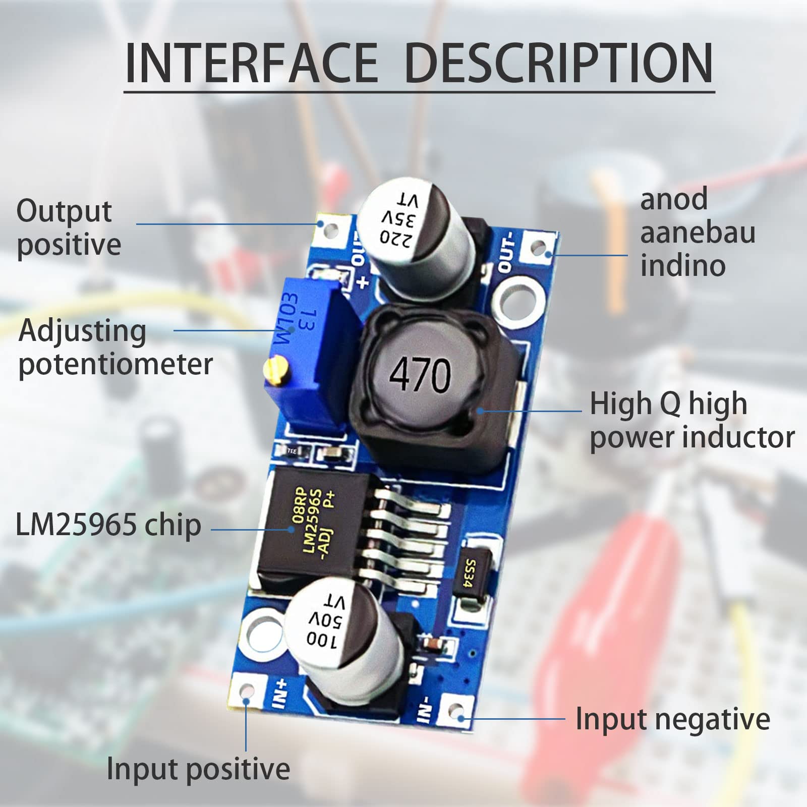 Snapklik.com : LM2596 DC-DC Buck Converter, 10 PCS LM2596 Adjustable ...