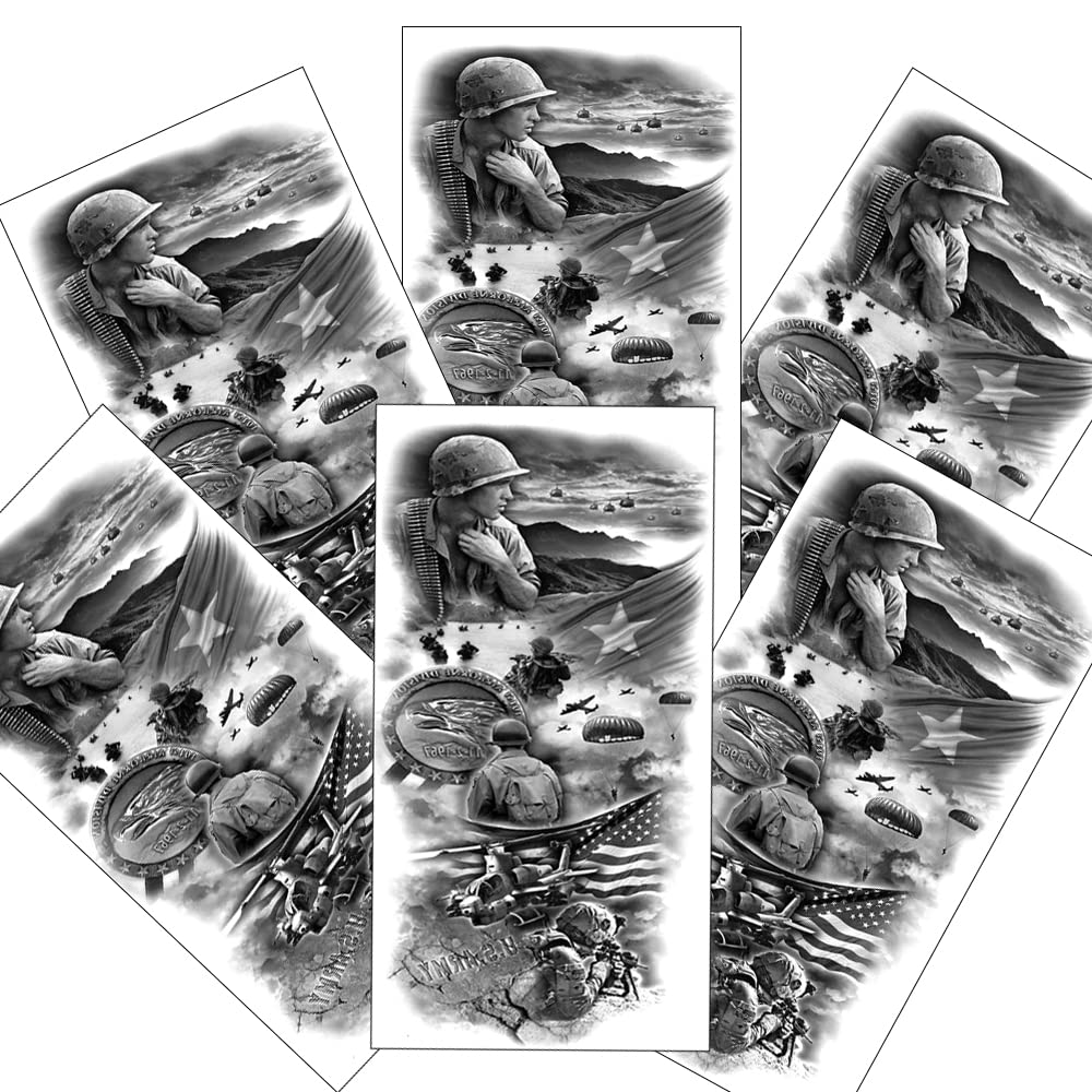 Cool Military Half Sleeve Tattoos