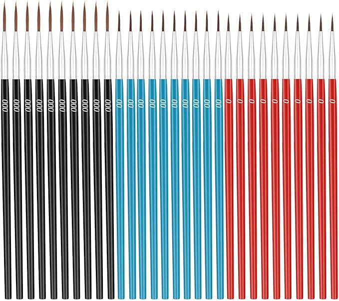 Amazon.com: Anezus Tiny Detail Paint Brushes 30 Pcs Micro Paint Brushes ...