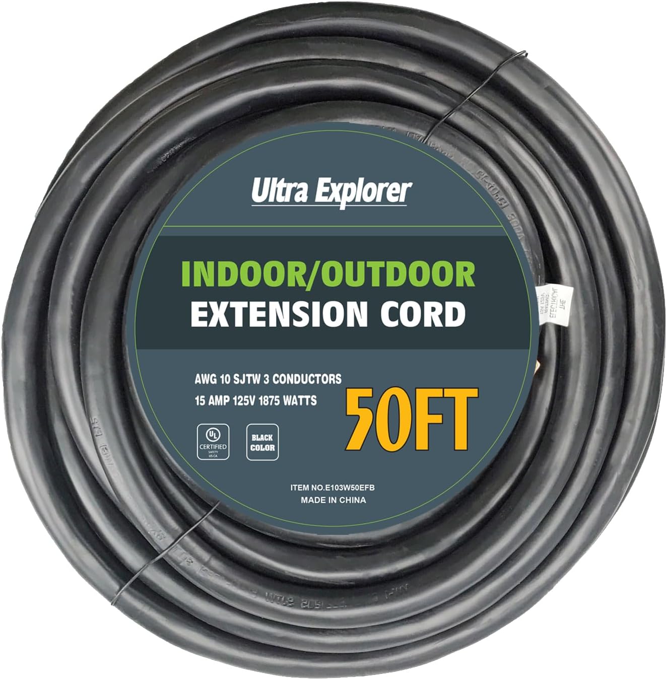 Ultra Explorer 50 Ft Outdoor Extension Cord Waterproof with Lighted ...