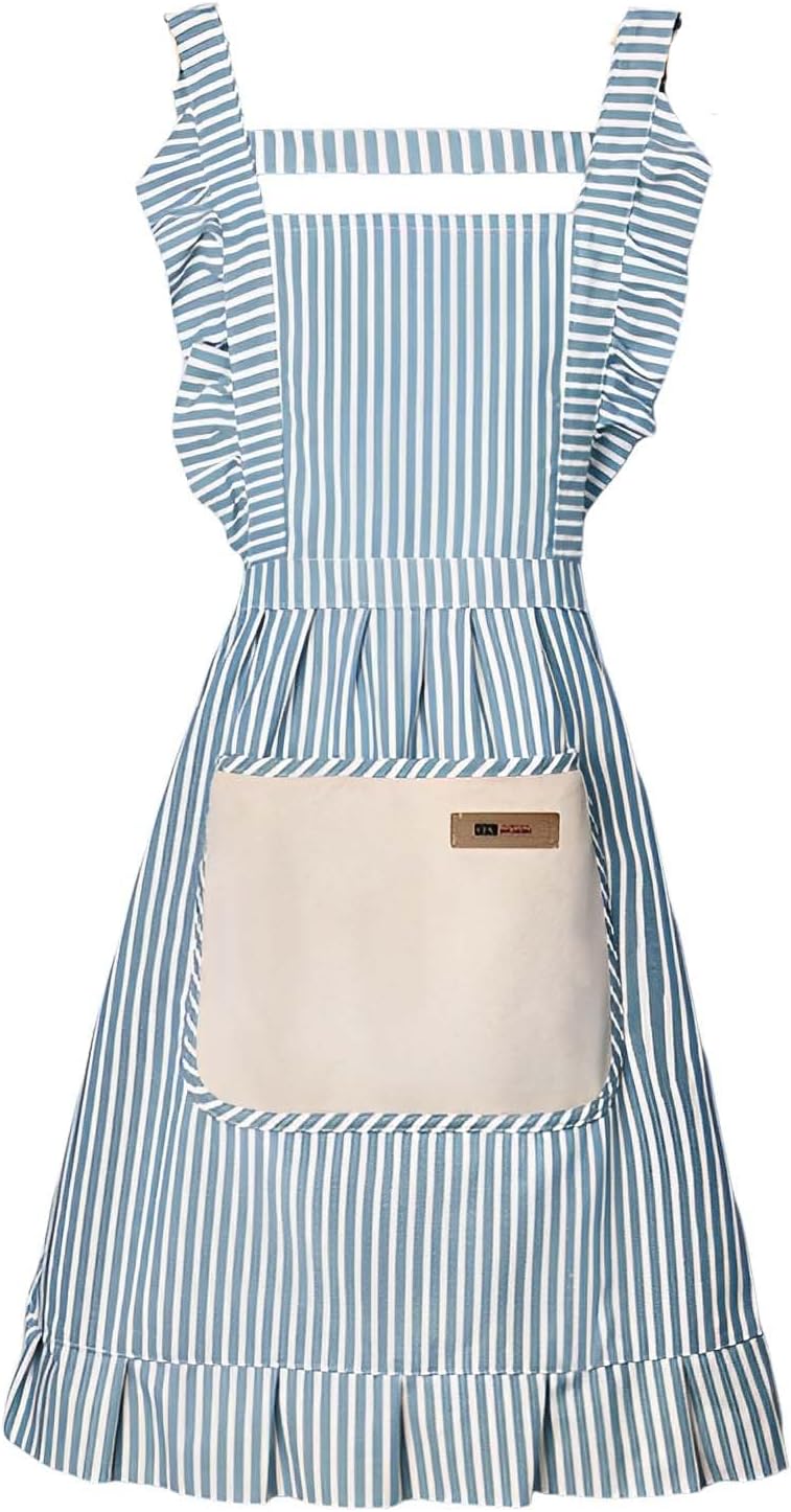 Amazon.com: SOFISO 1 Pack Kitchen Cooking Aprons Cotton Vest Soft Long ...