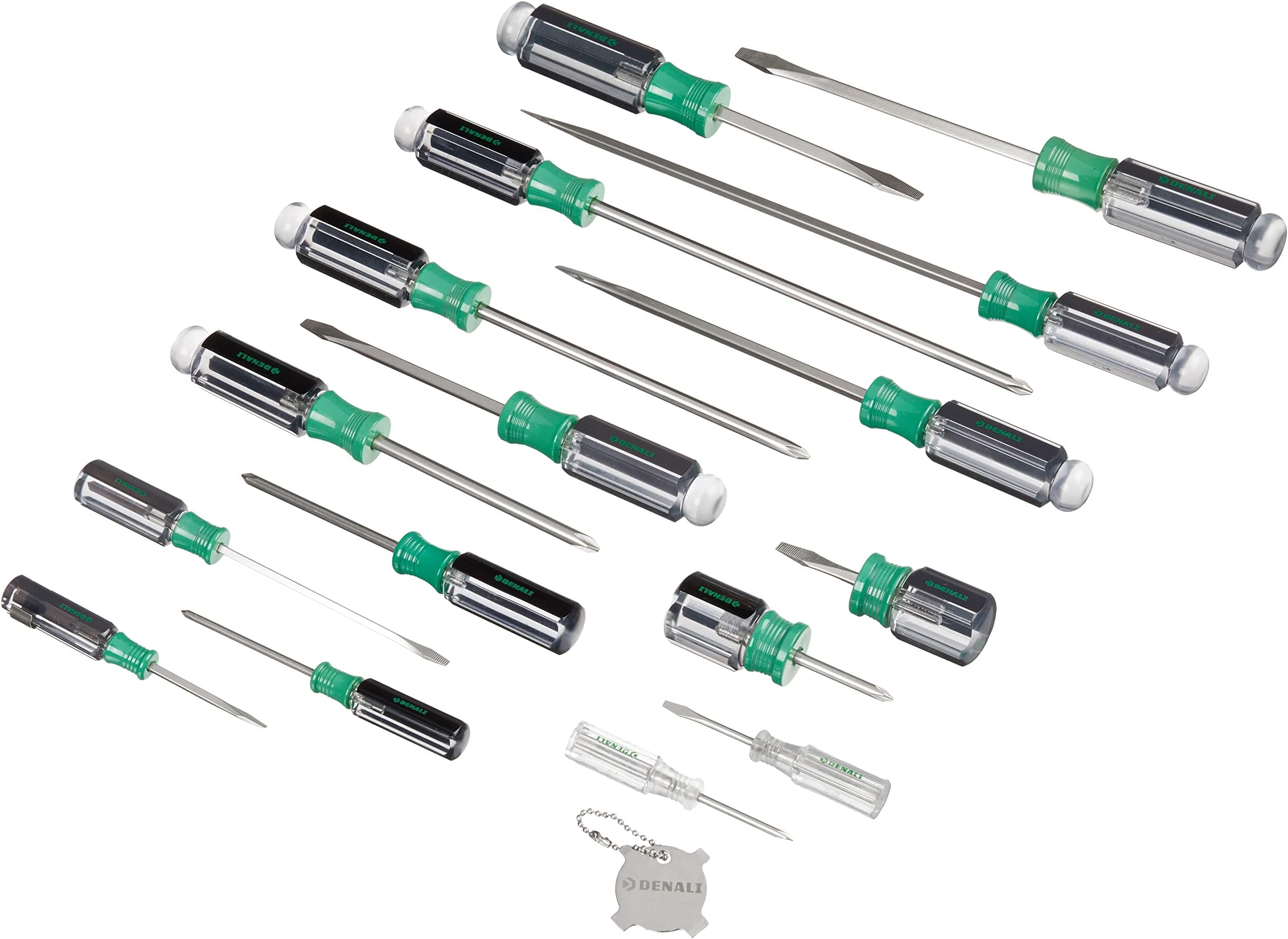 Amazon.com: Amazon Brand - Denali 17-Piece Slotted/Phillips Screwdriver ...