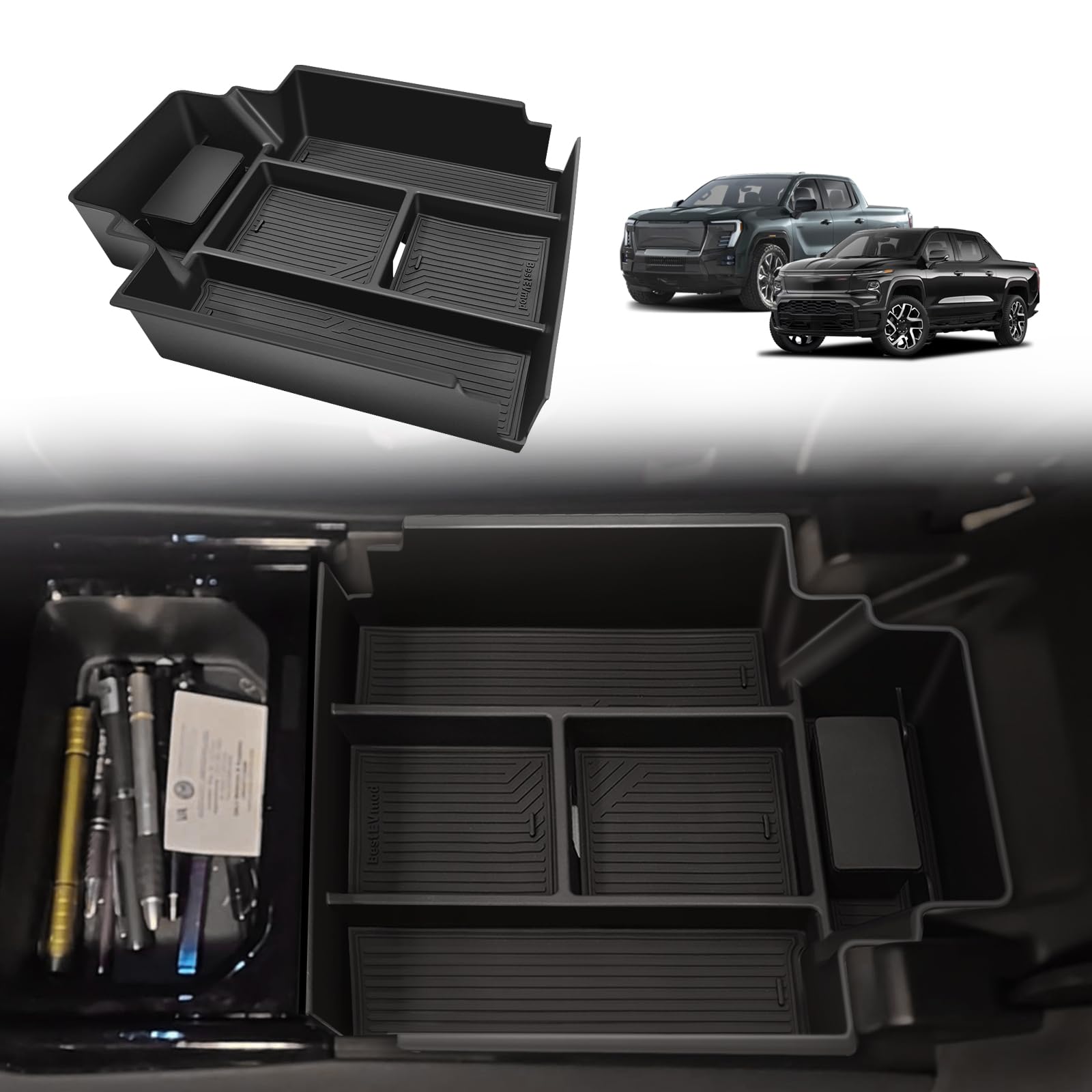 Snapklik.com : BestEvMod Center Console Organizer Tray Compatible
