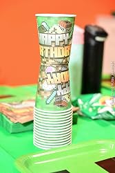 Amazon.com: Pixel Birthday Party Supplies Serves 16, Gamer Party ...