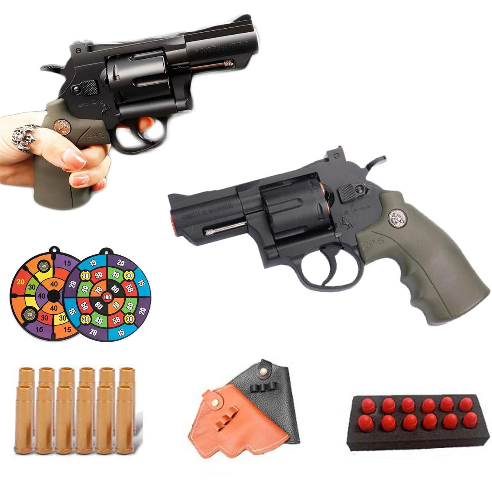 Buy Classic Colt Anaconda & ZP5 Revolver Soft Bullet Toy - 1: 1 Size ...