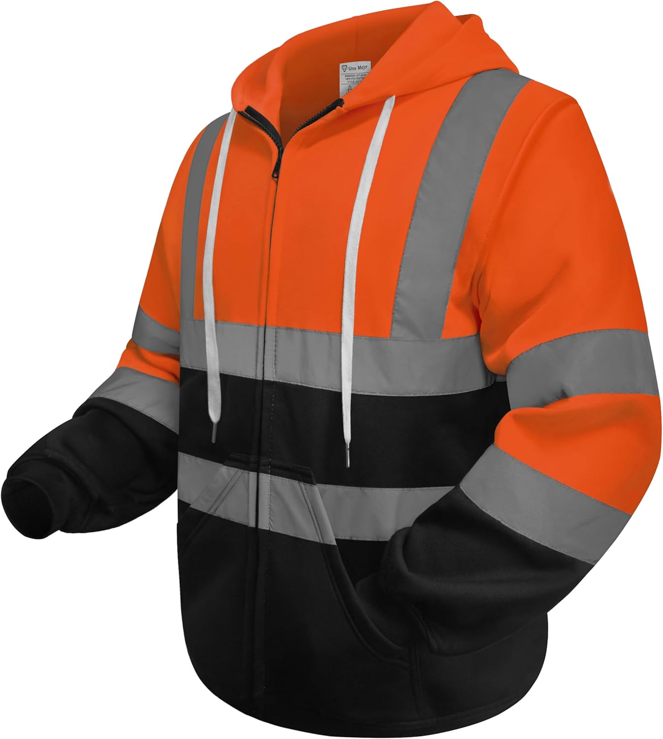 Amazon.com: Uno Mejor Hi Vis Hoodie for Men Women, Class 3 High ...