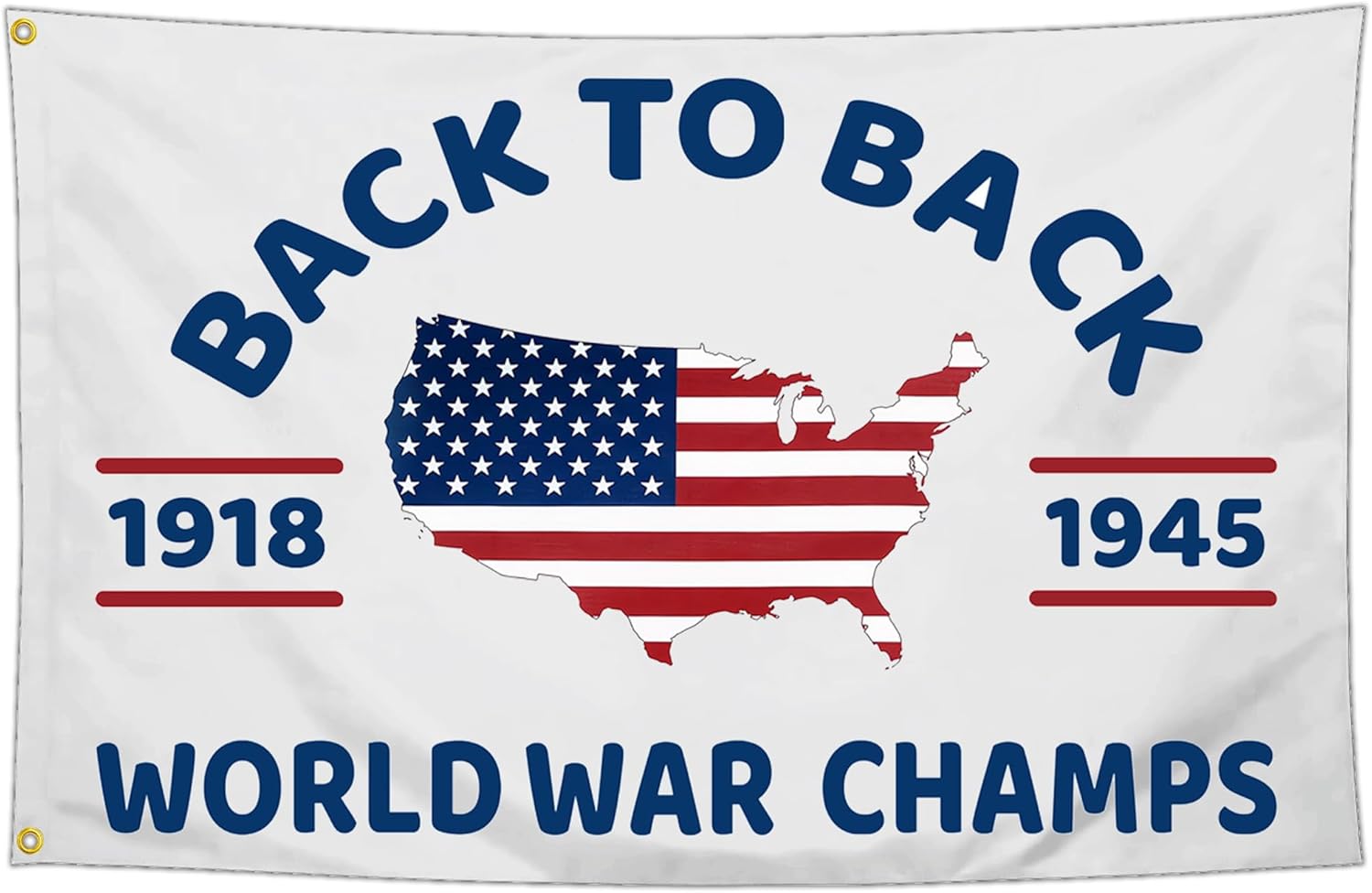 Amazon.com : JZYIZYU World War Champs Flag 3x5 Ft Back to Back Banner ...