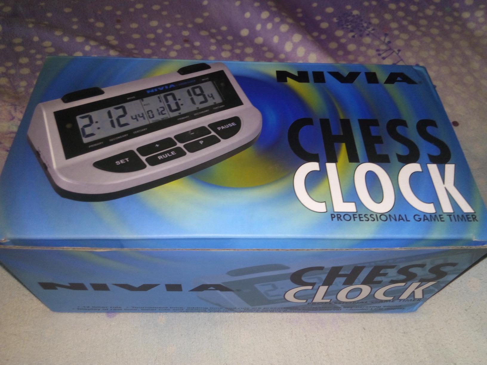 Nivia Chess Clock for Professional Board Games, Large Display, Digital ...
