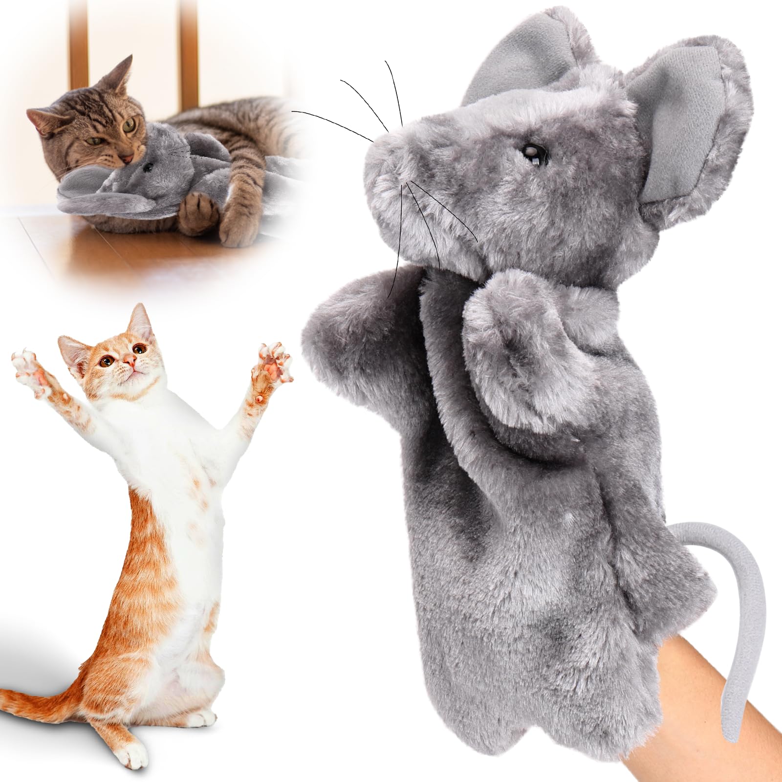 Snapklik.com : BABORUI Cat Wrestling Toy Puppet, Mouse Puppets ...