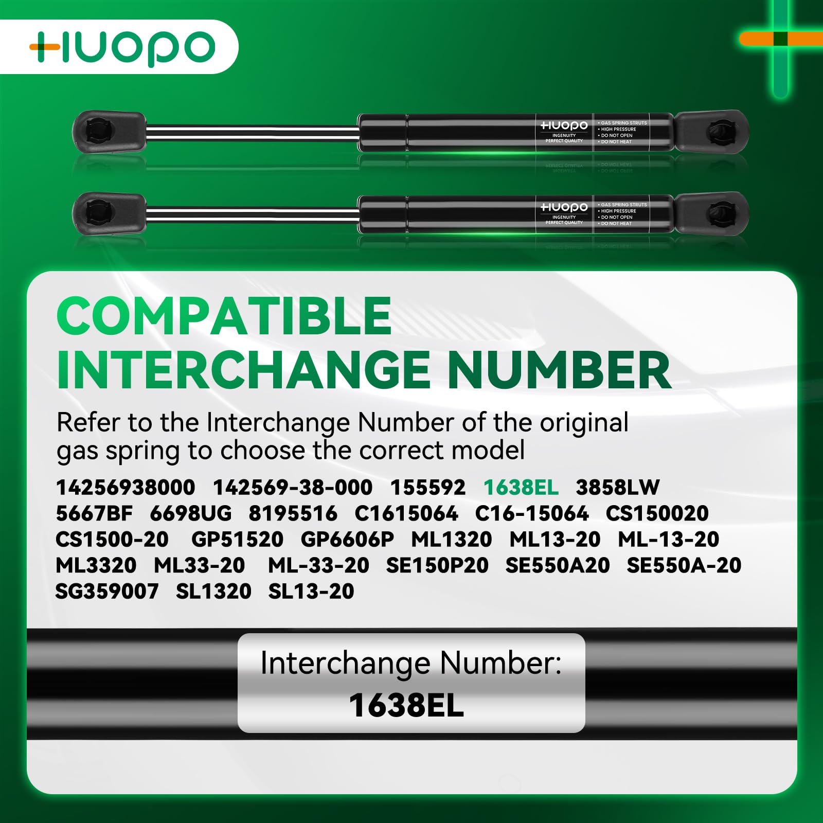 Snapklik.com : C1615064 15 Inch 20lb/89N Gas Struts Shocks Spring Lift ...