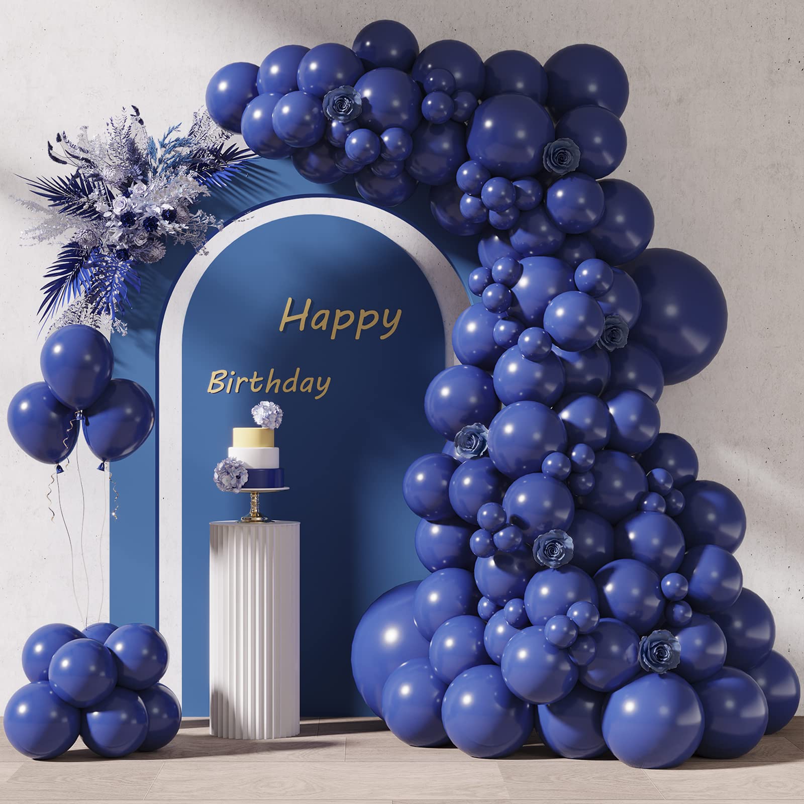 Amazon.com: RUBFAC Navy Blue Balloons 87pcs Different Sizes 18 12 10 5 ...