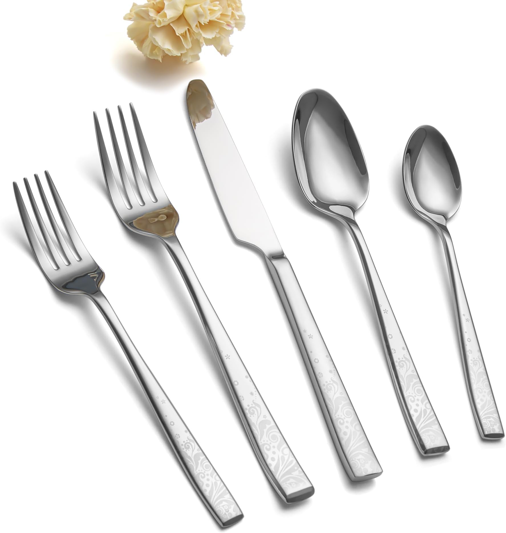 Amazon.com | Nice Kitchen Silverware Set, 40 Piece Stainless Steel ...