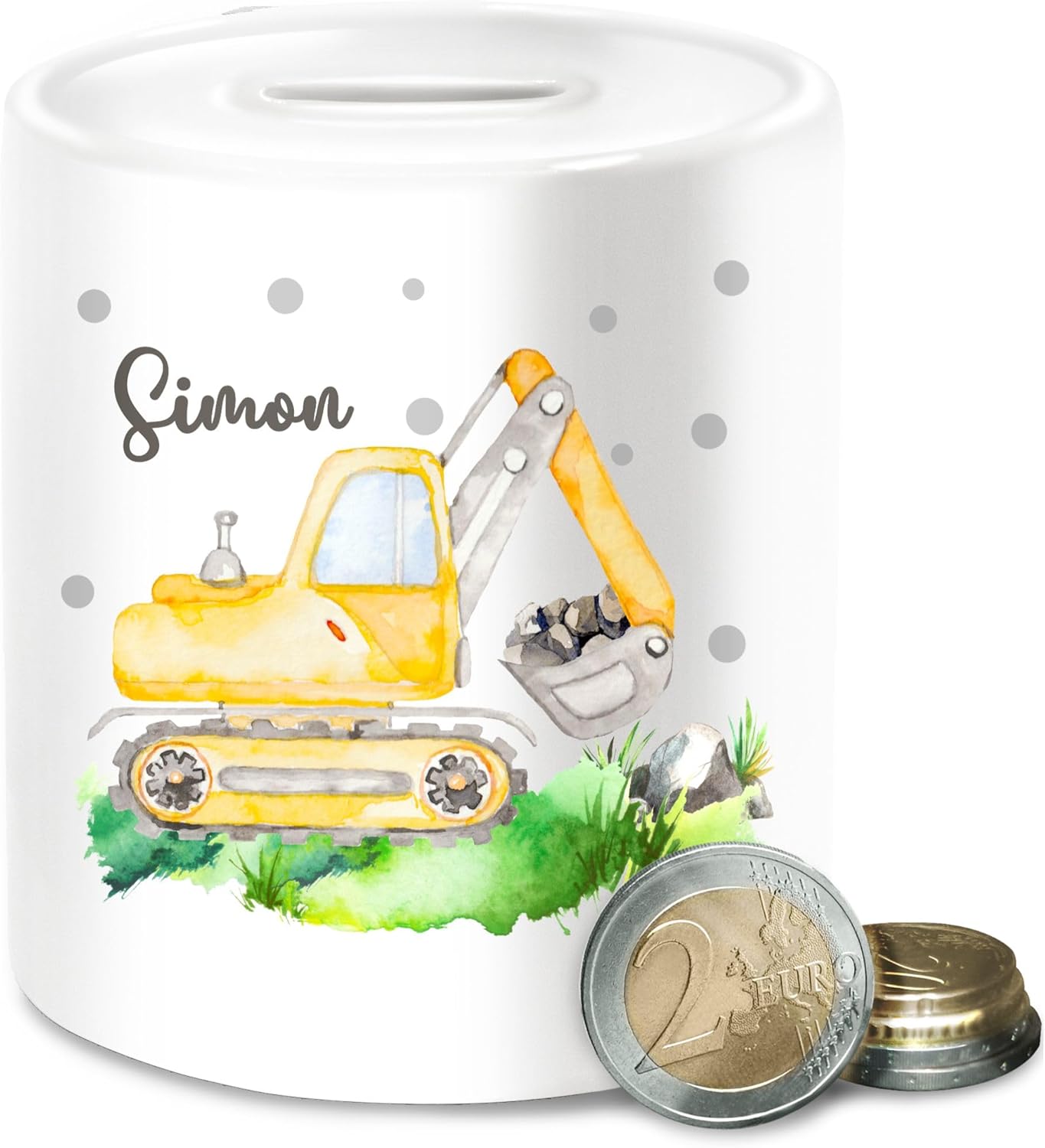 Spardose - Bagger I Baggerfahrer Geschenk - Unisize - Weiß - Kinder ...