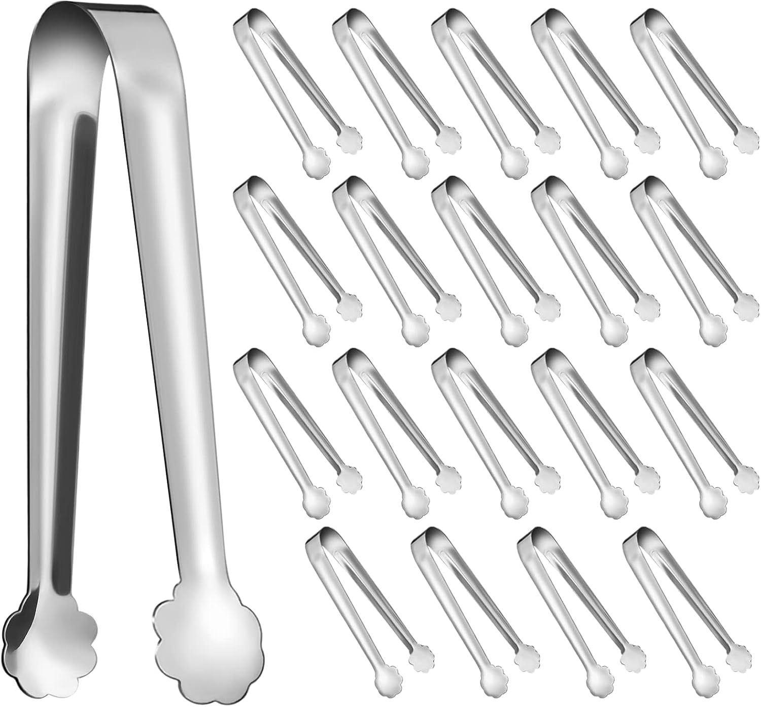 Mini Serving Tongs, 20-Packs Stainless Steel Sugar Tongs, Stainless ...