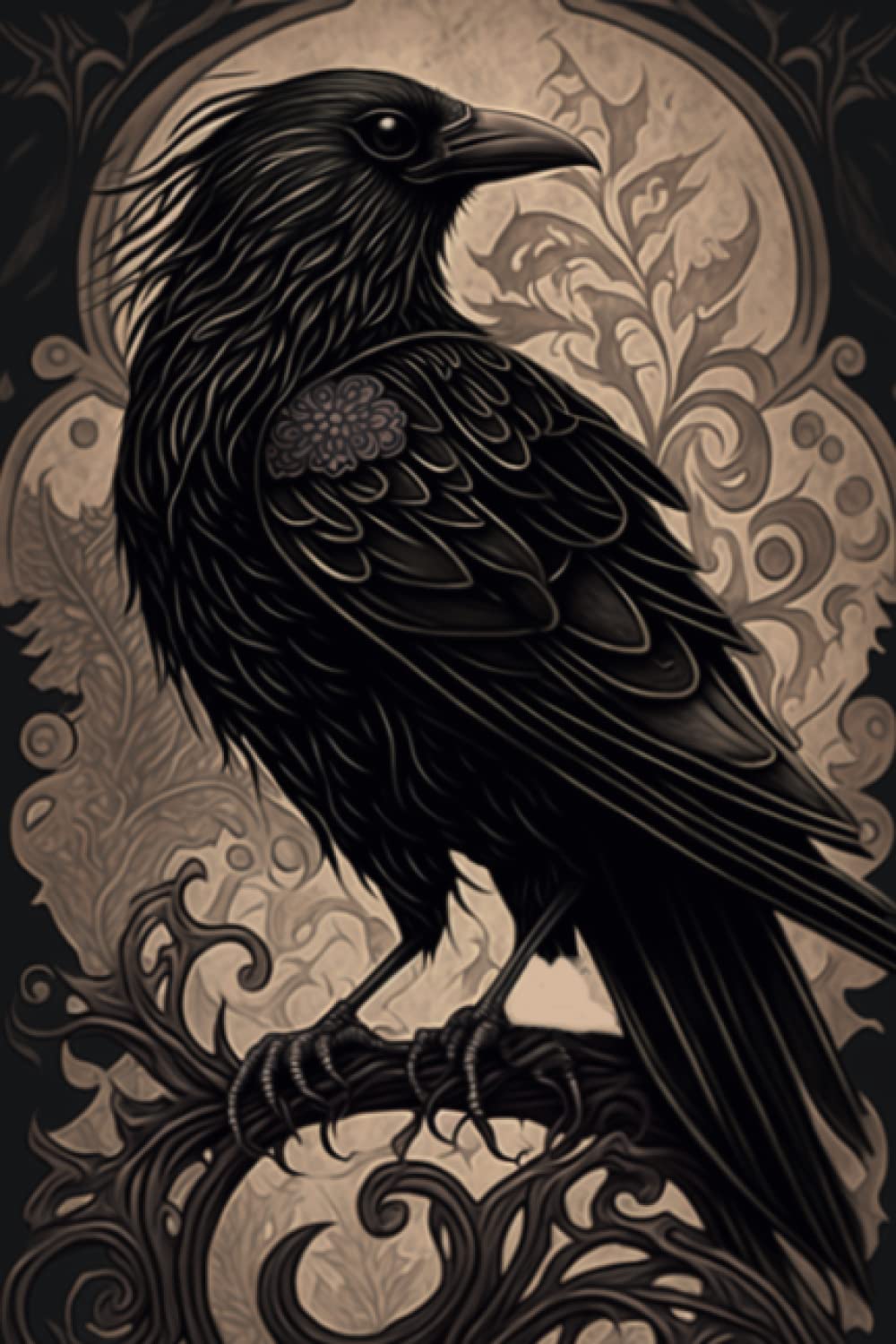 Vintage Raven Journal: Beautiful Crow Retro Lined Paper notebook, Great ...