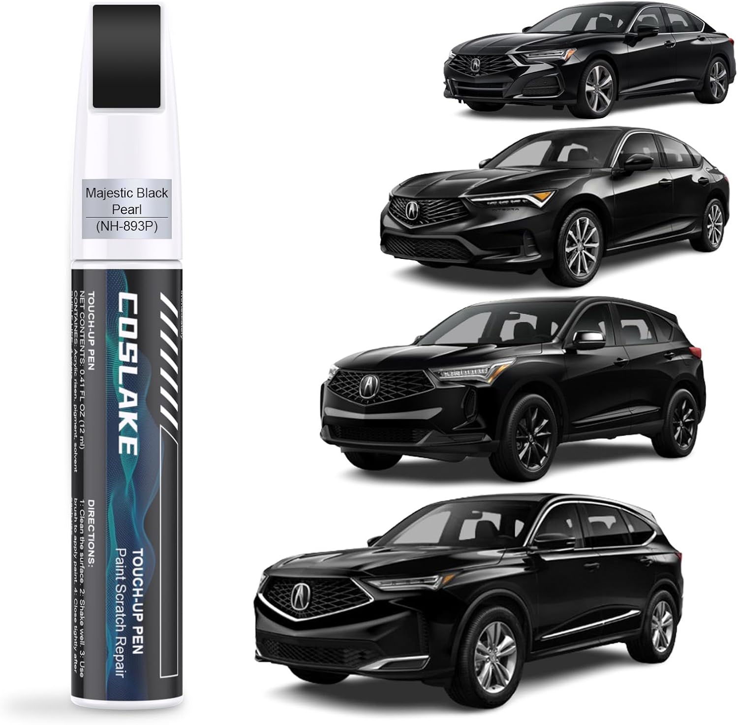 Amazon.com: COSLAKE Car Touch Up Paint(Majestic Black Pearl(NH-893P ...