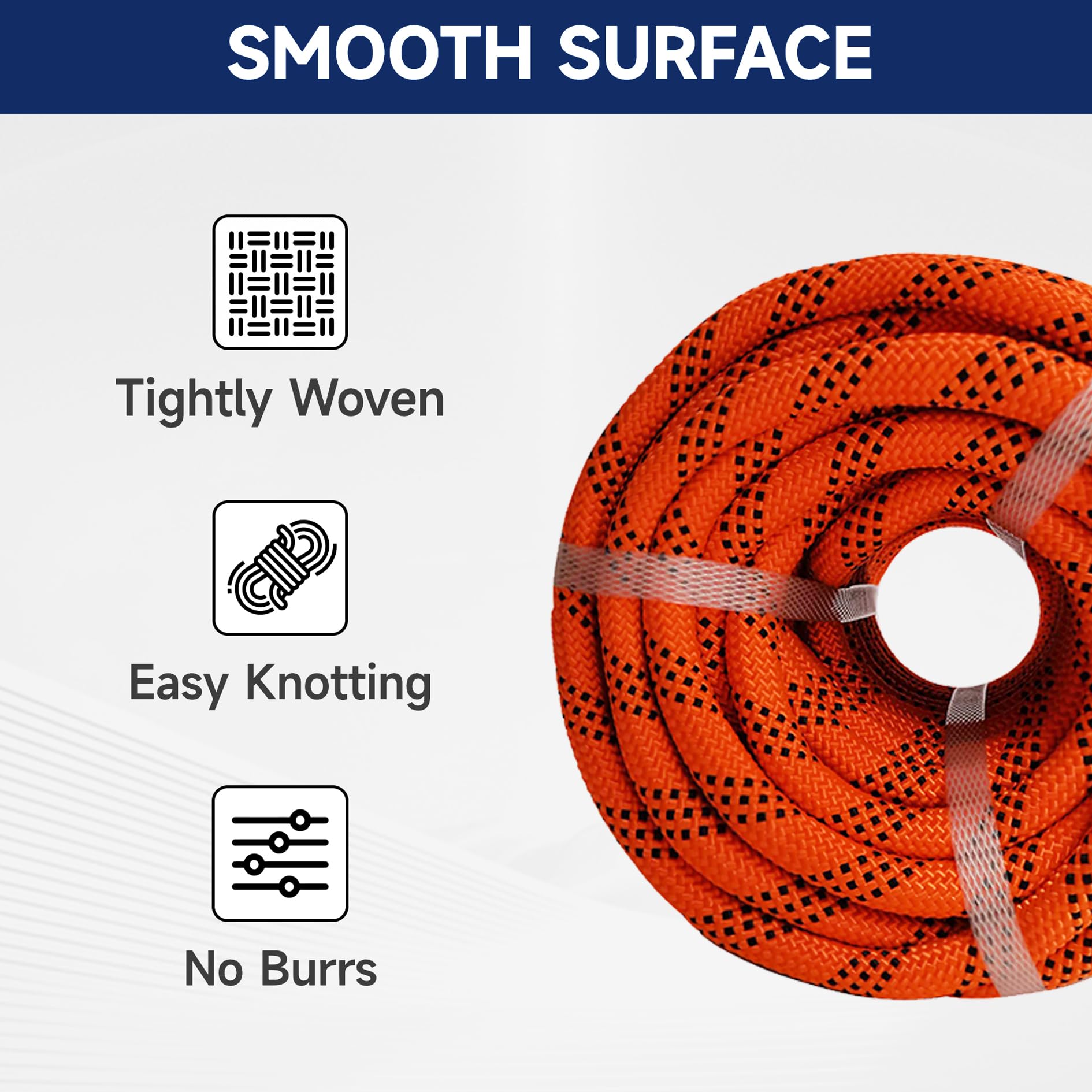 Snapklik.com : Elfinrm 1/2 In Braid Polyester Rope 100 FT Arborist ...