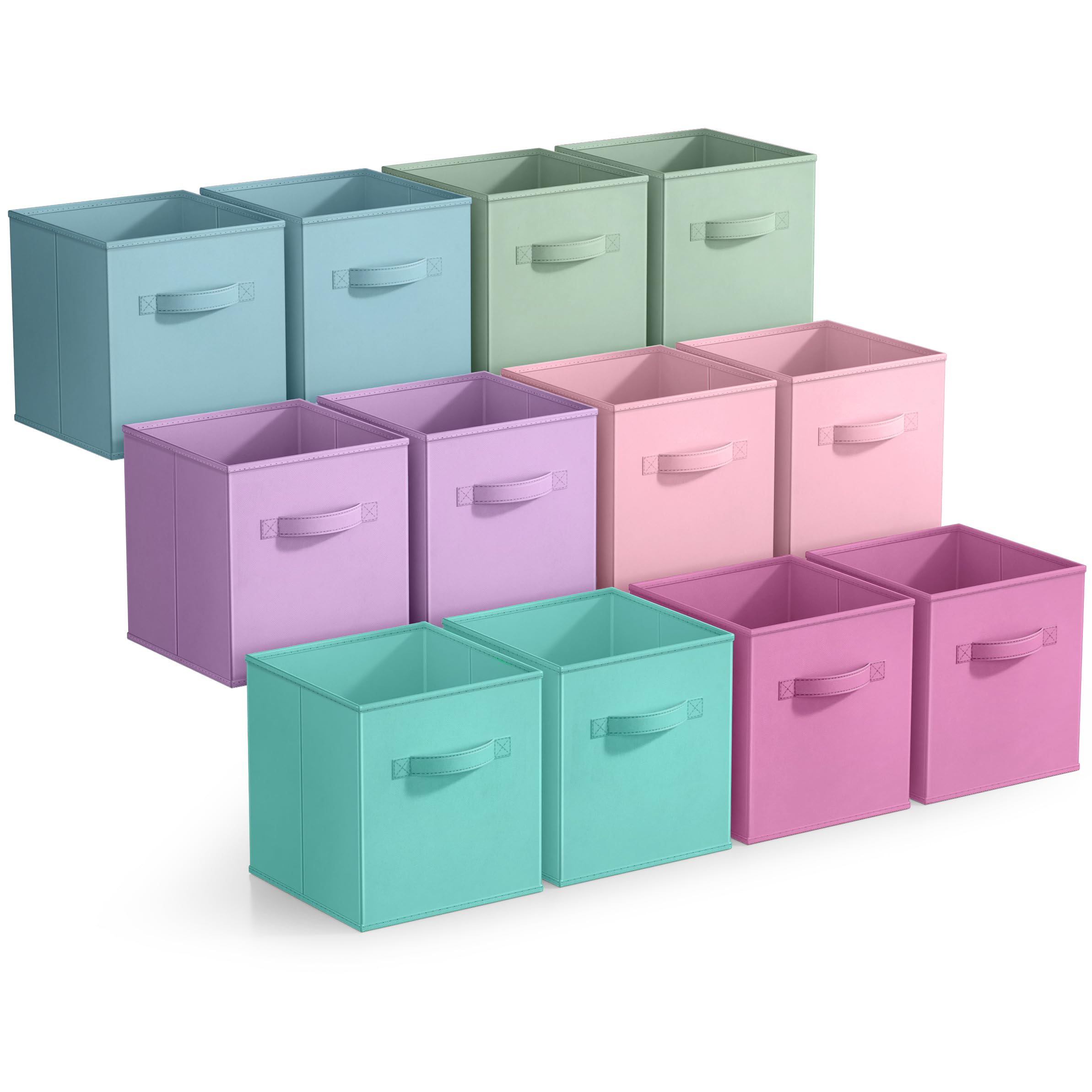 Amazon.com - Sorbus 13 Inch Storage Bins - Sturdy Collapsible Fabric ...