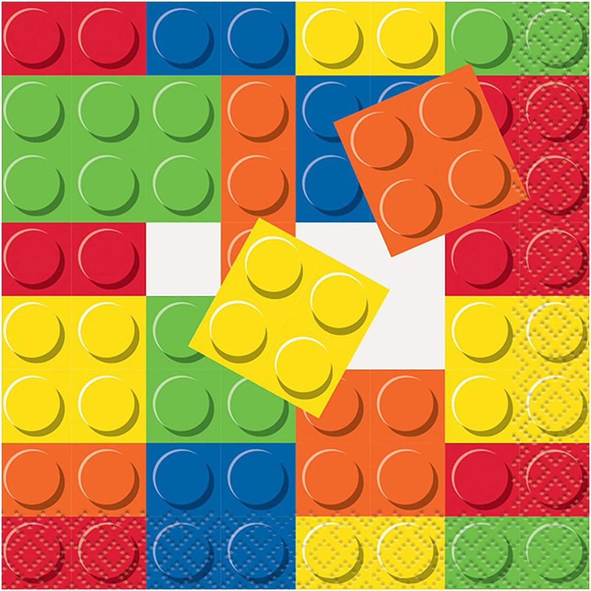 Amazon.com: Bold & Bright Building Blocks Birthday Luncheon Napkins ...