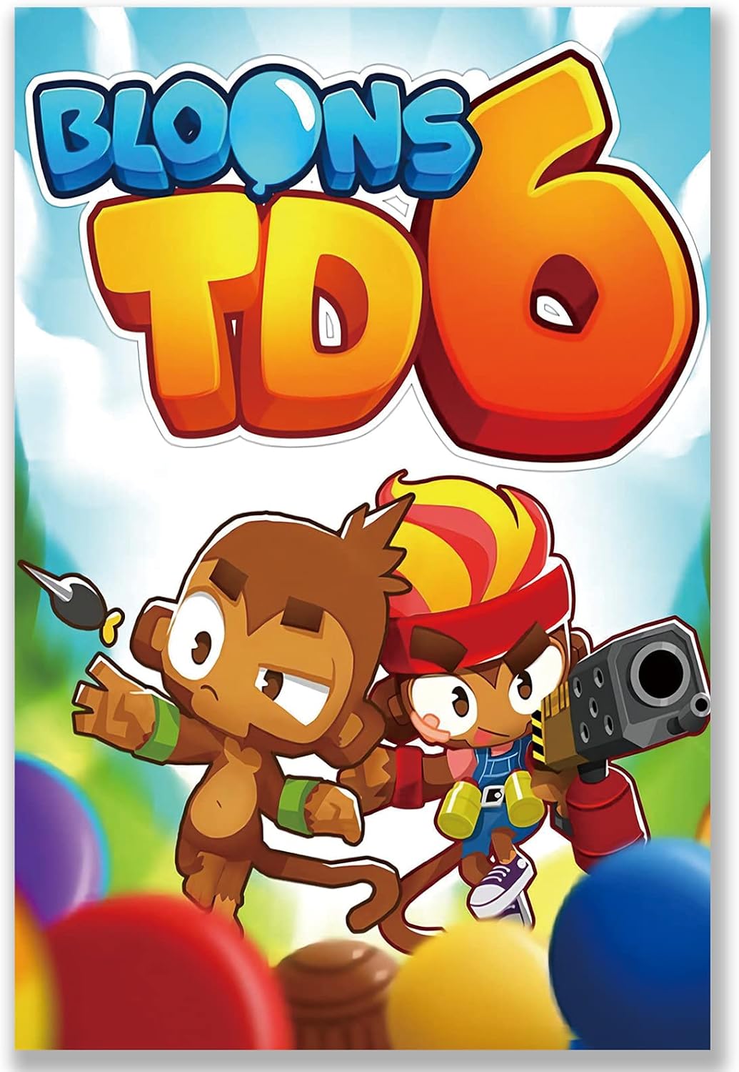 Amazon.com: Bloons TD 6 Poster Bloons TD 6 Vedio Game Long Poster Boys ...