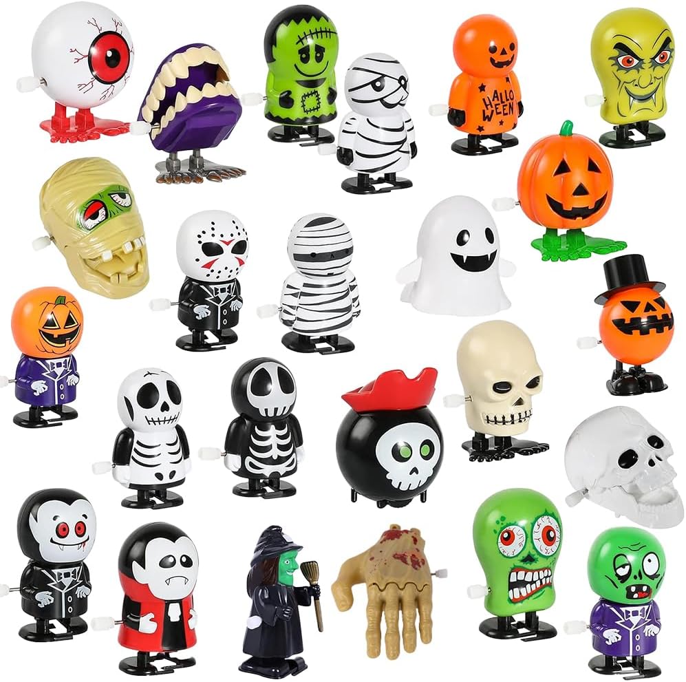 Amazon.com: ArtCreativity 24 PCS Halloween Wind Up Toys for Kids, Wind ...