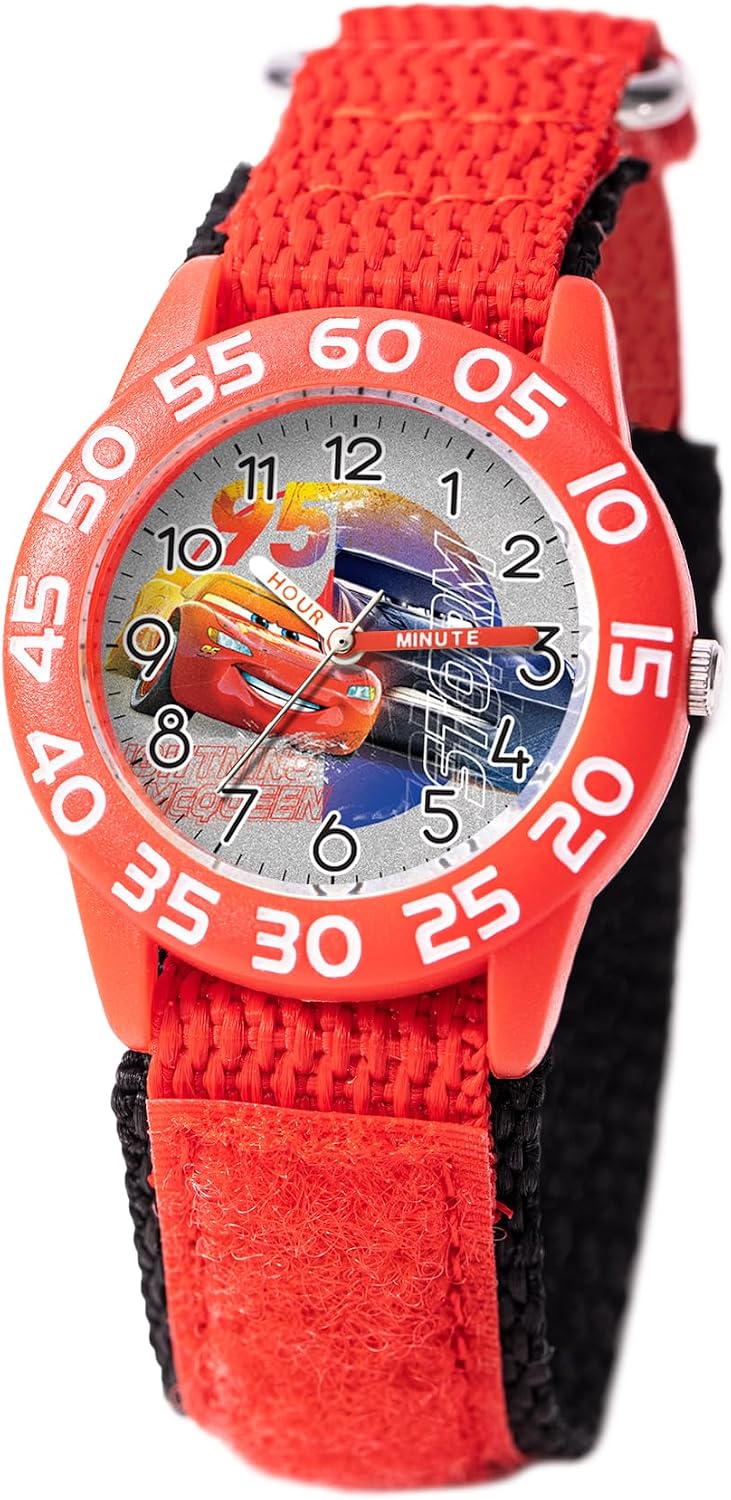 Amazon.com: Disney Pixar Cars Lightning McQueen Watch for Kids 3-5 ...