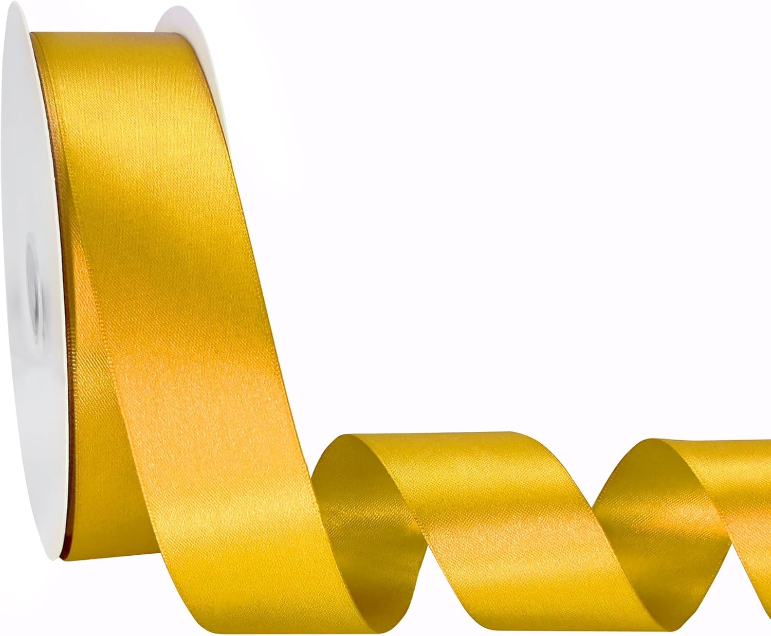Amazon.com: Maclemon 1-1/2 inch Wide 100 Yards Double Face Yellow Satin ...
