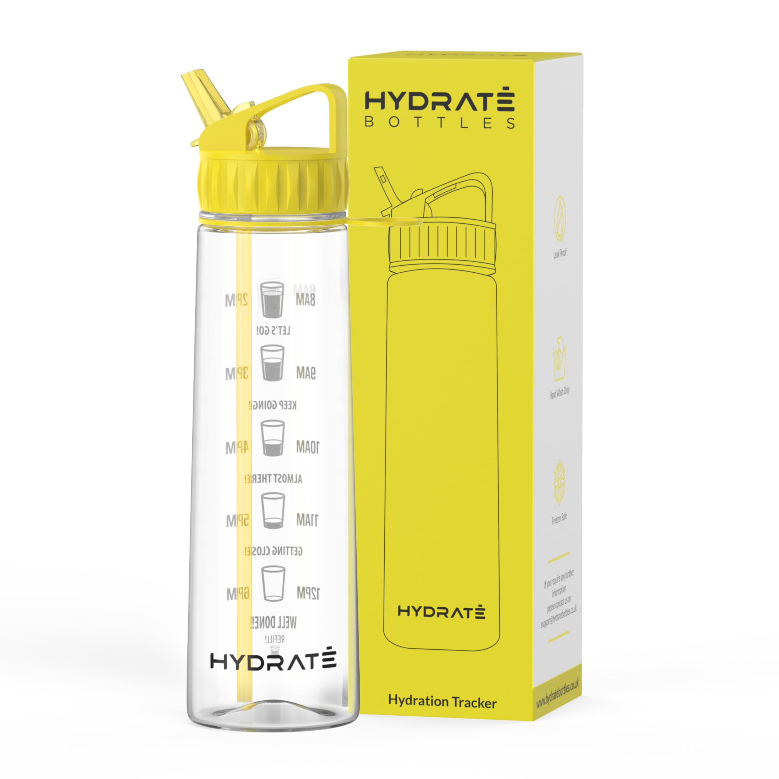 HYDRATE Water Bottles Motivational premium 900ml water bottles with ...
