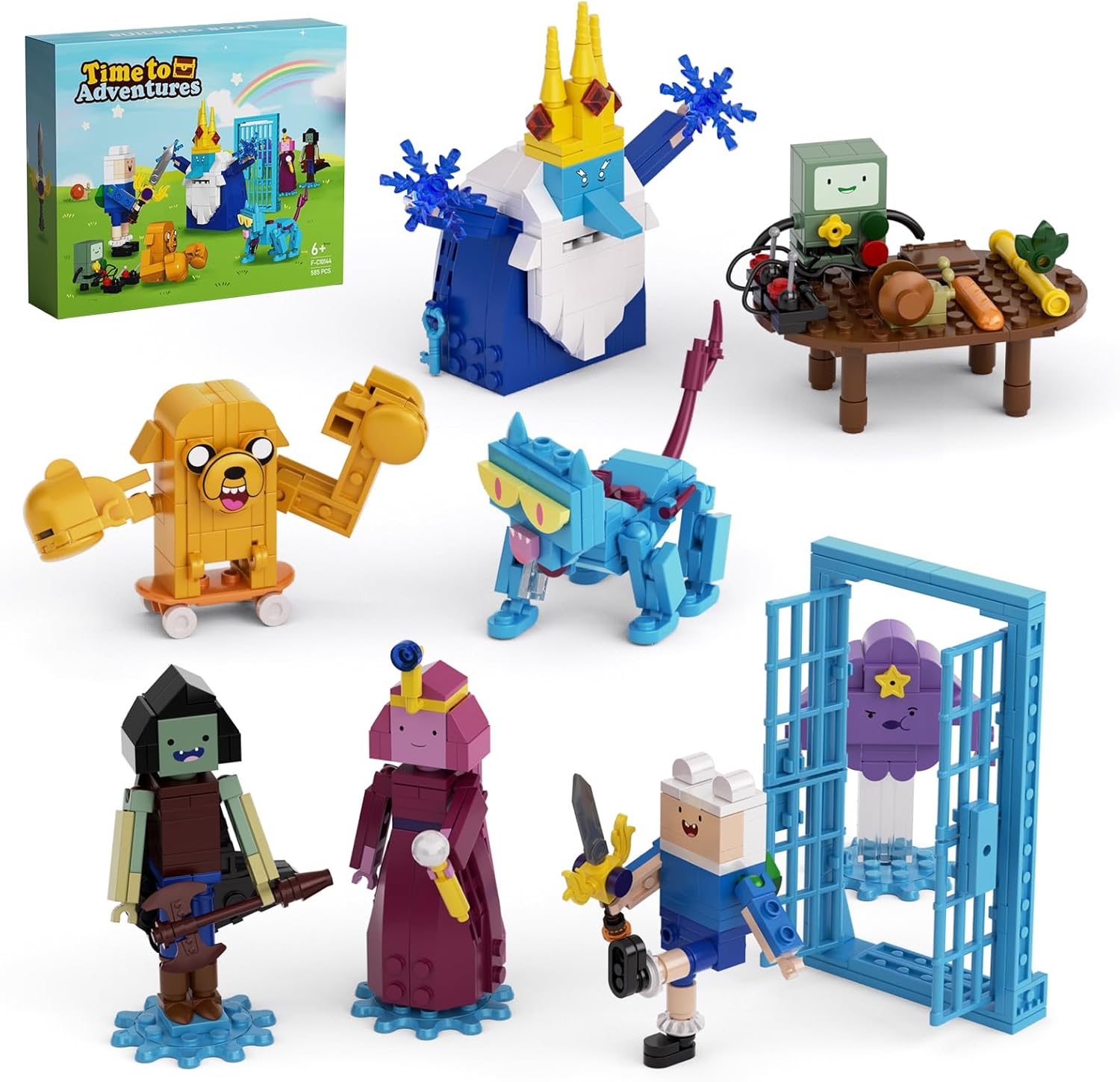 Amazon.com: Adventure Building Set- BMO Finn Ice King Bubblegum ...