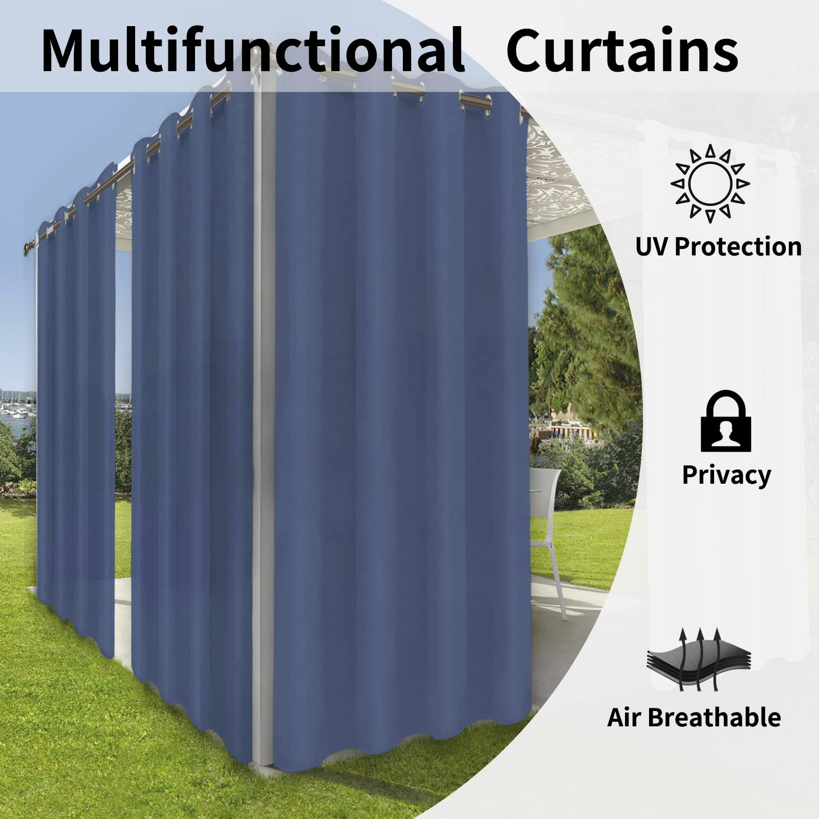 Snapklik.com : OutdoorLines Waterproof Indoor Outdoor Curtains For ...