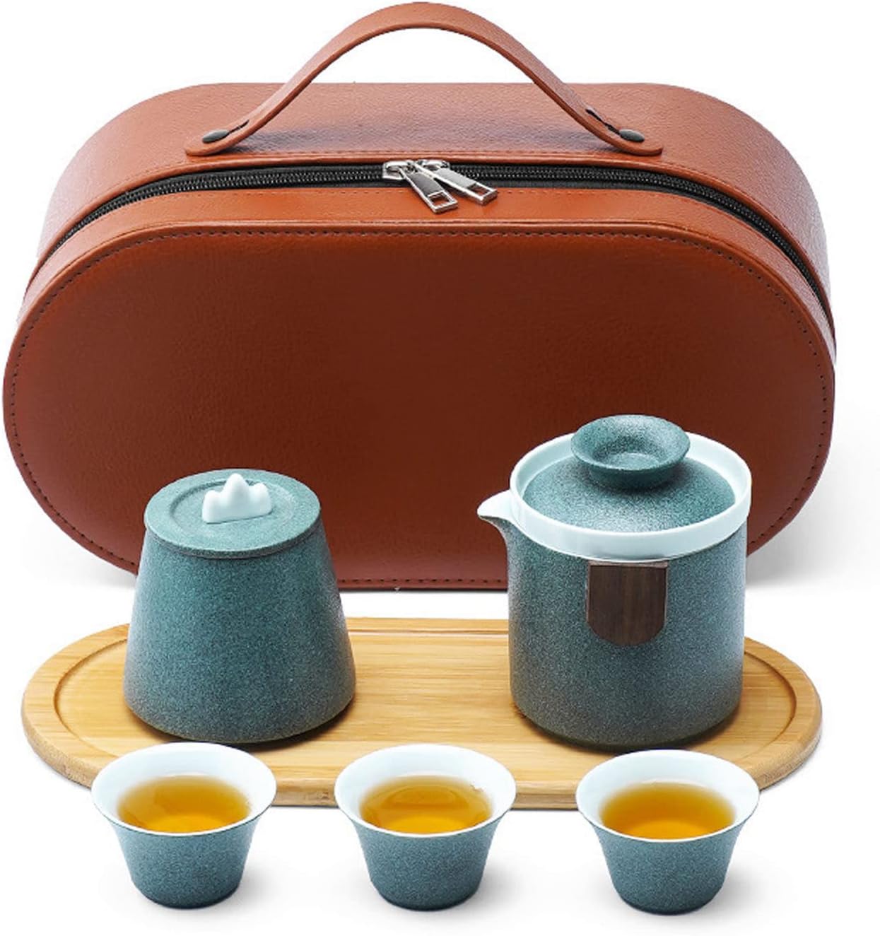 Amazon.com: PROPFE Chinese Ceramic Kungfu Tea Set, Japanese Travel Tea ...