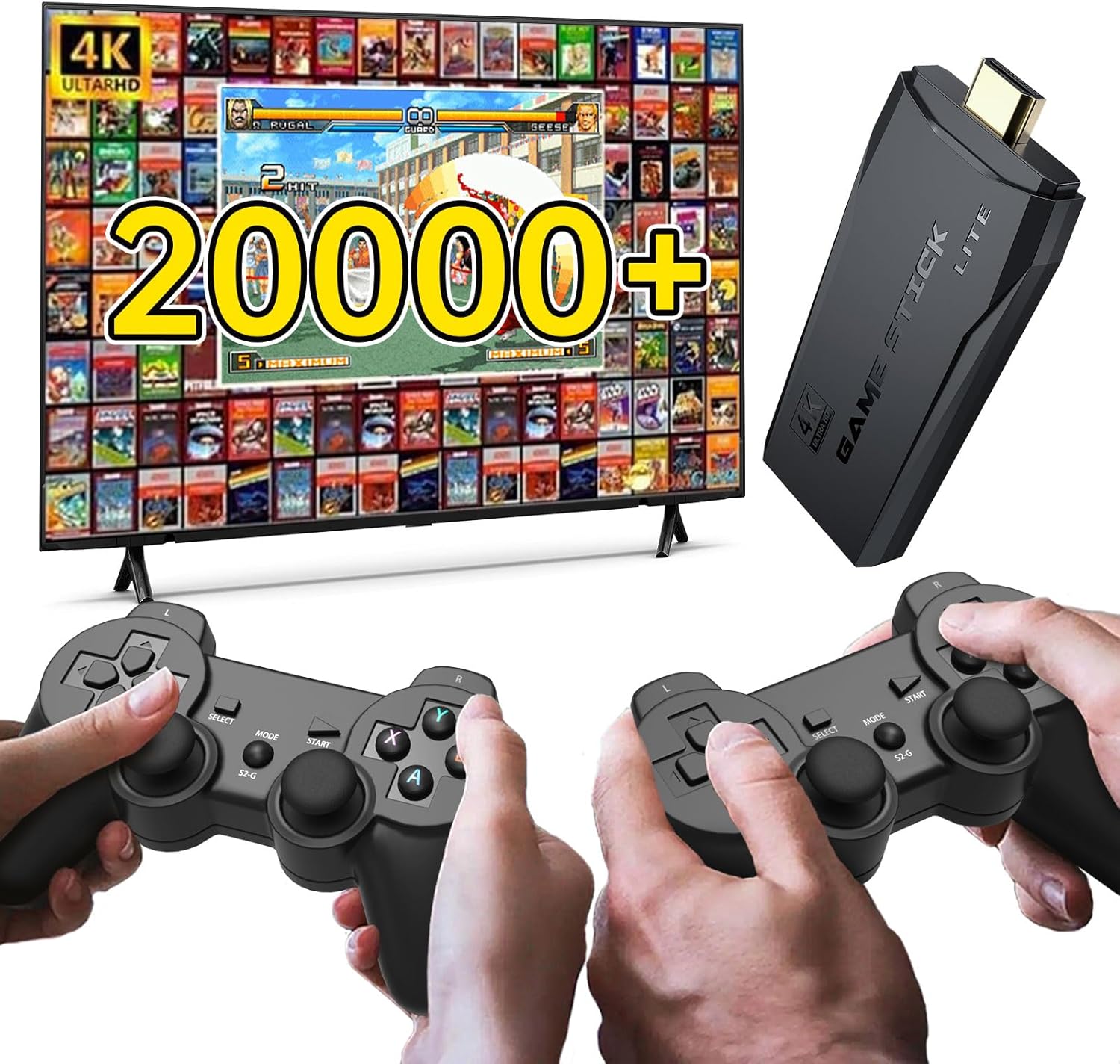 Amazon.com: Retro Gaming Console: Retro Game Stick, Wireless Game Stick ...