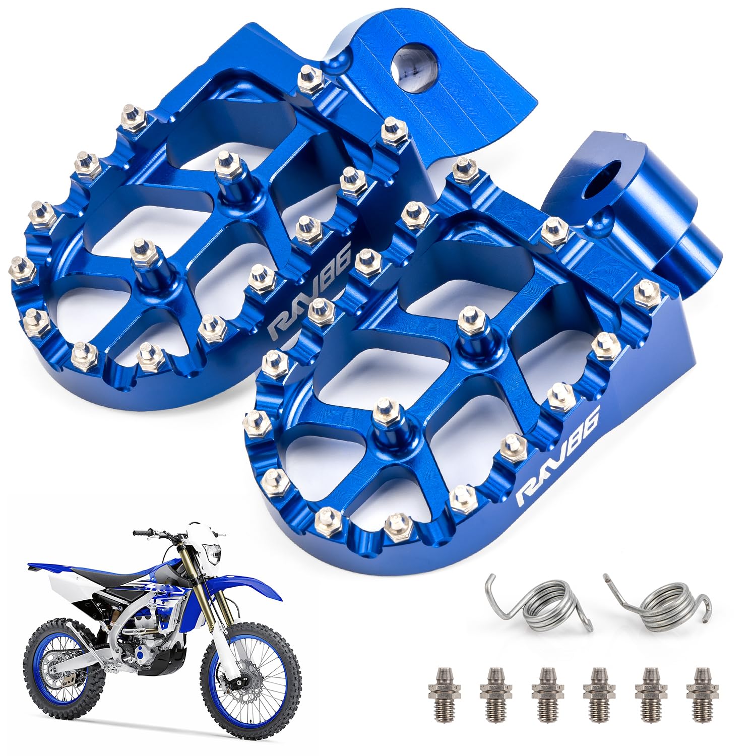 Amazon.com: RKV86 Foot Pegs with Springs Aluminum Dirt Bike Foot Pegs ...