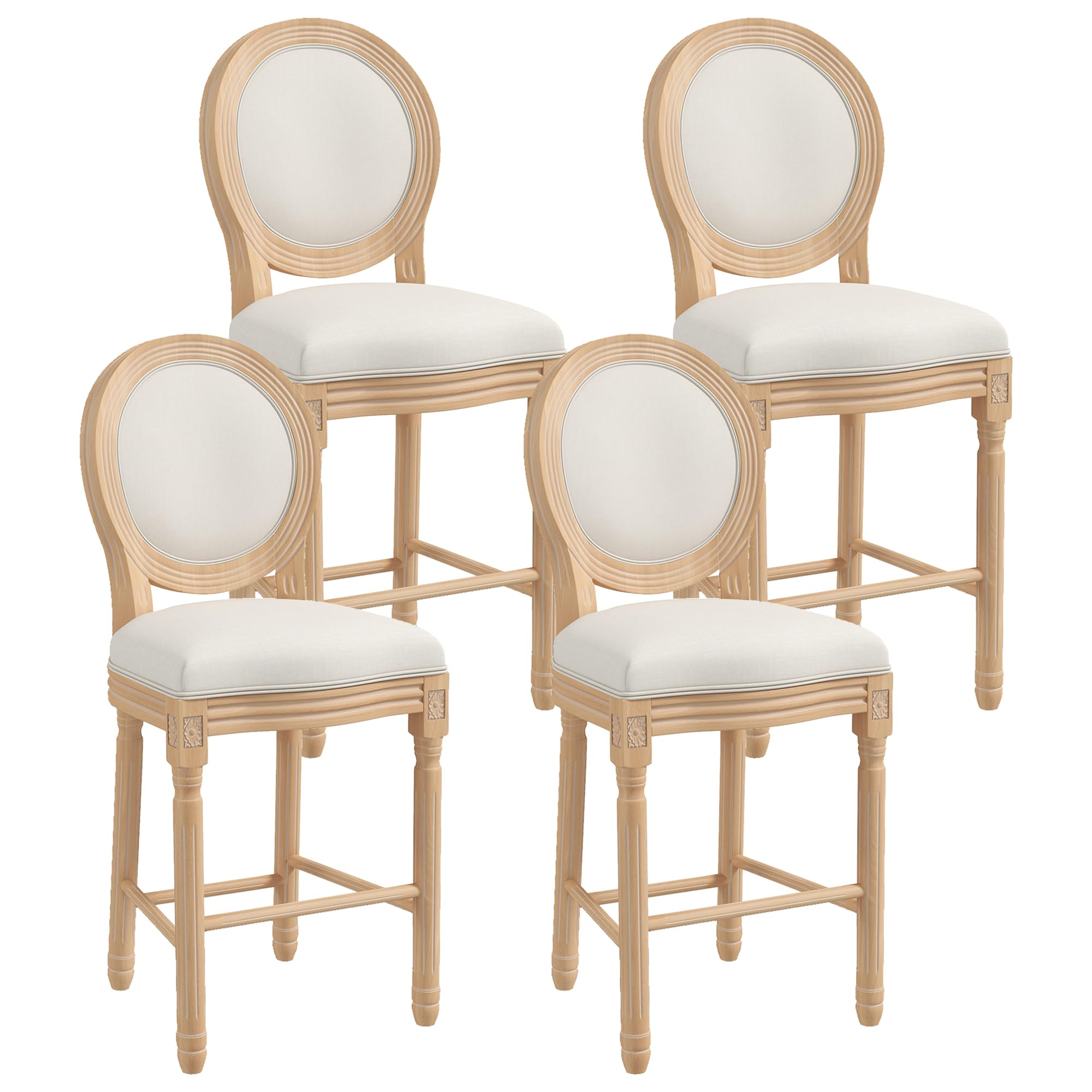 Amazon.com: civama French Country Bar Stool Set of 4, Counter Height ...